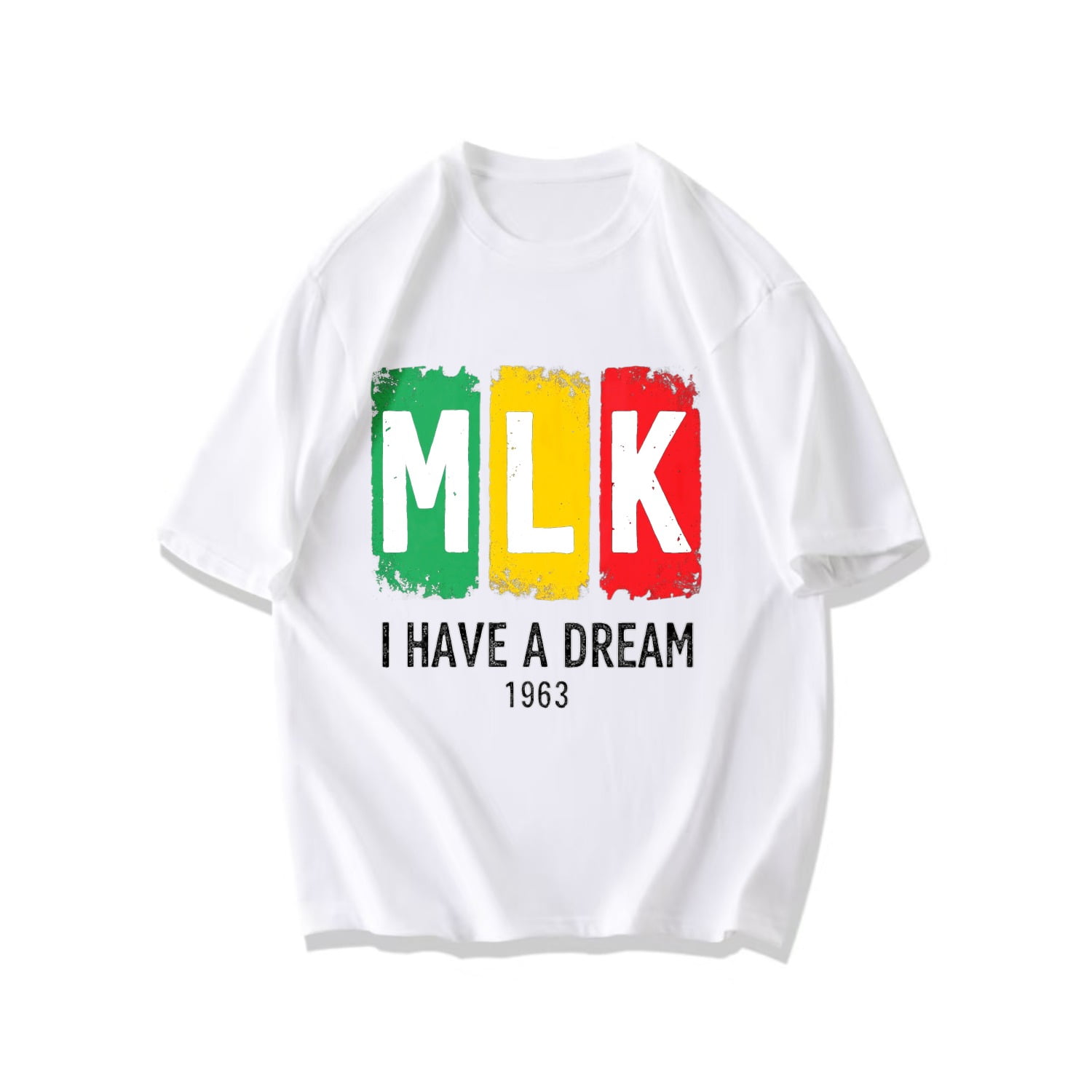 Black T Shirt Mlk I Have A Dream 1963 Rasta Colors Design For Casual ...