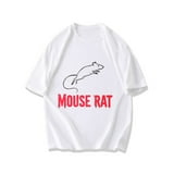 Black T Shirt Mouse Rat Graphic Print For Casual Wear - Walmart.com