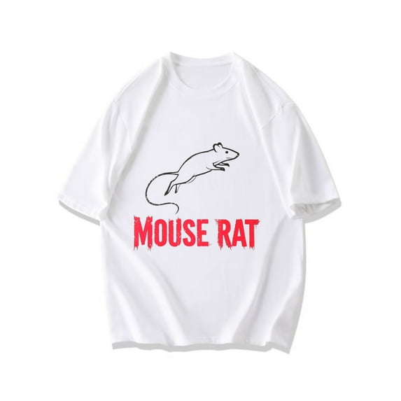 Black T Shirt Mouse Rat Graphic Print For Casual Wear - Walmart.com