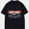 Black T Shirt Nightmare Fuel Graphic Print Casual Wear For Men And ...