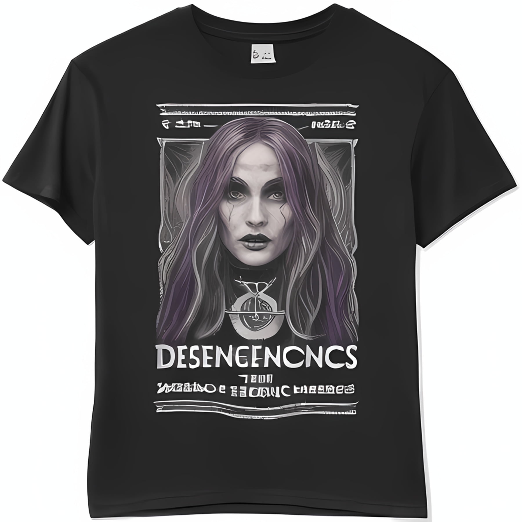 Black T-Shirt: Slaanesh Comic Style Design with MysTeerious Text and Shop Aesthetic Size 20 ...