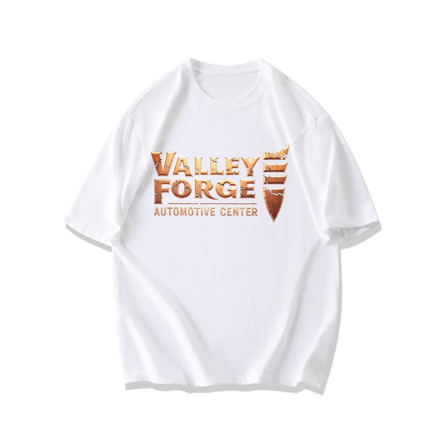 Black T Shirt Valley Forge Automotive Center Logo Print Casual Wear For ...