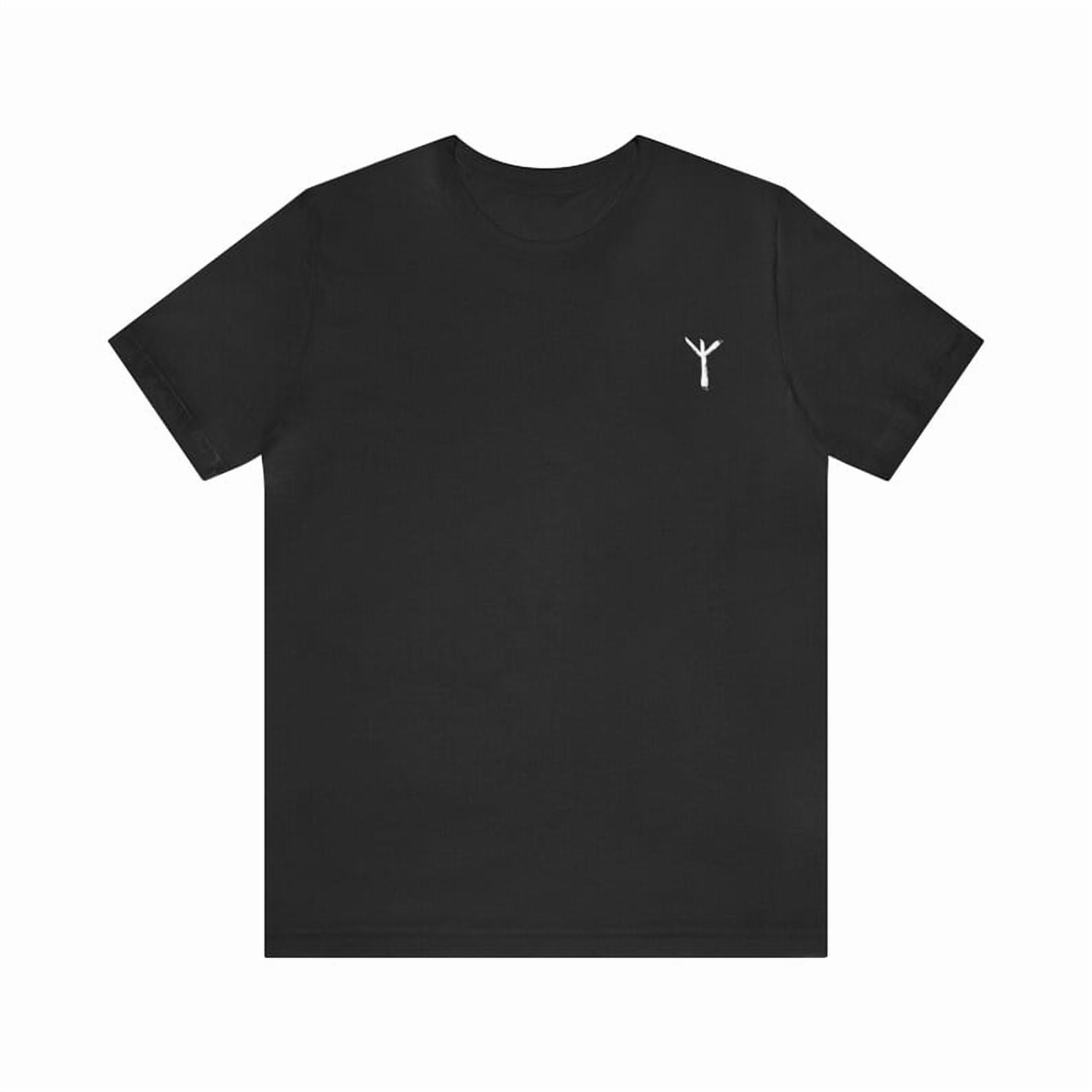 Black T-Shirt, Viking Design, Algiz Rune Symbol on Front - Walmart.com