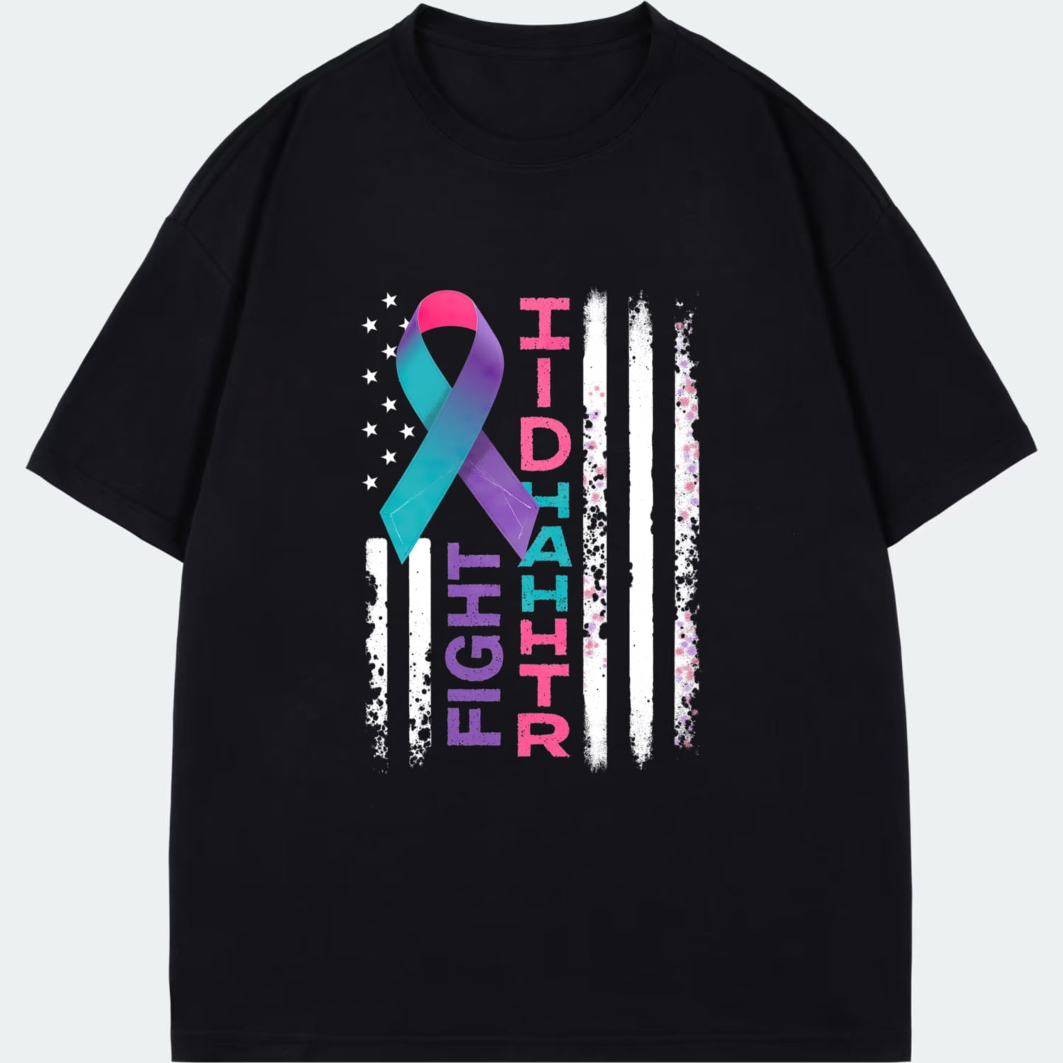 Black T Shirt With Cancer Awareness Ribbon And I Didnt Fight Idi Atr ...