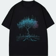 Black T Shirt With Digital Tree And Circuit Pattern For Tech Fashion ...