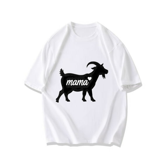 Black T Shirt With Goat Mama Print For Women And Mothers Day Gift ...