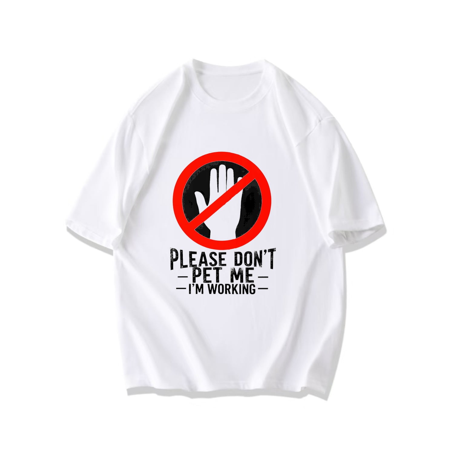 Black T Shirt With No Petting Sign And Please Don't Pet Me I'm Working ...