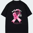 Black T Shirt With Pink Ribbon And Boxing Gloves Breast Cancer ...
