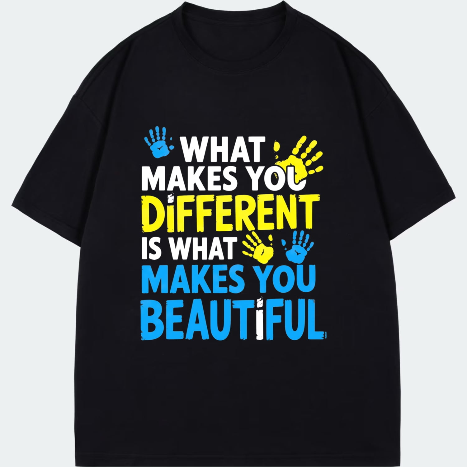 Black T Shirt With What Makes You Different Is What Makes You Beautiful ...