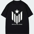 Black T Shirt With White Shield Star And United We Stand Print For ...