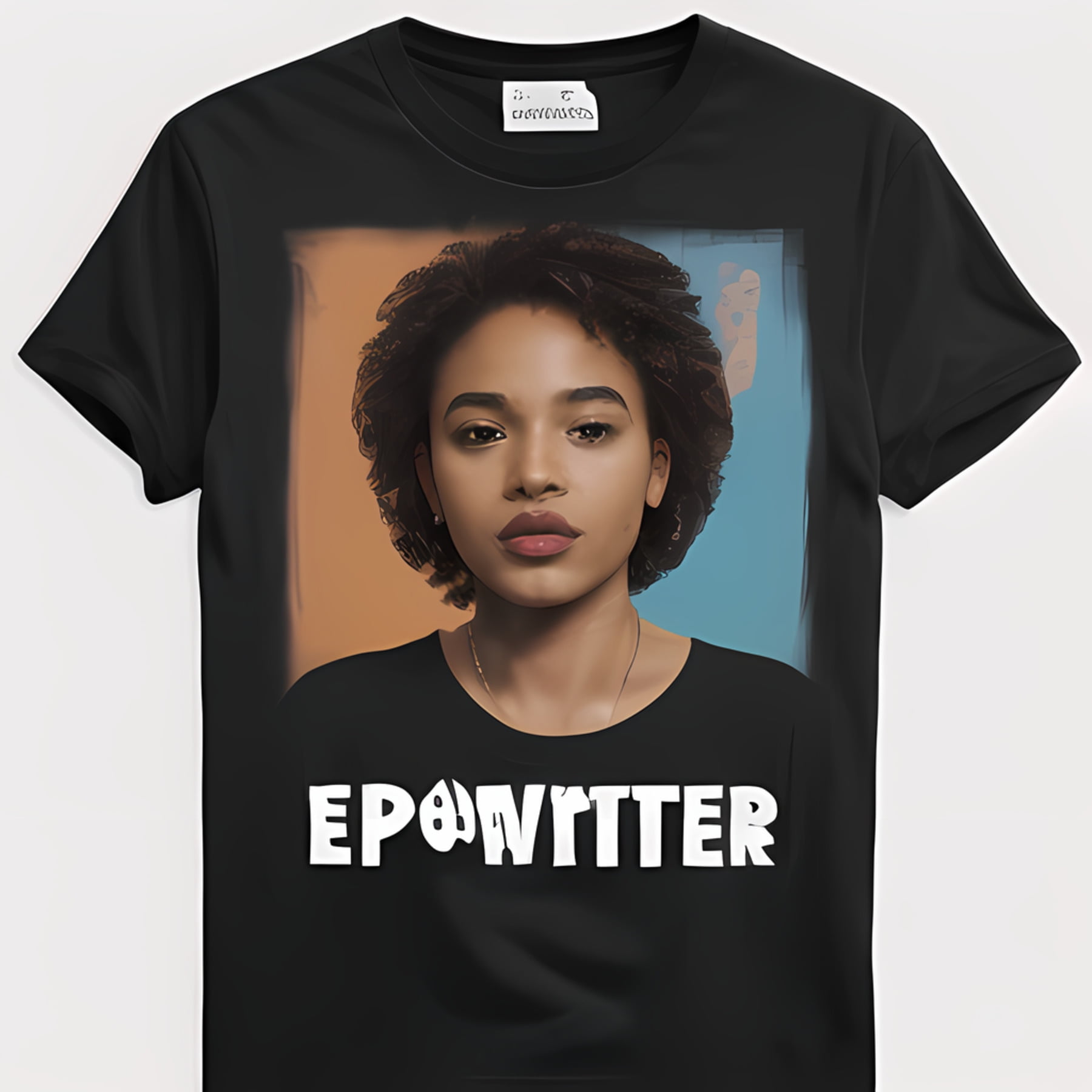 Black T-Shirt: Young Design with 'EPO Ordering' Text Cool Background ...