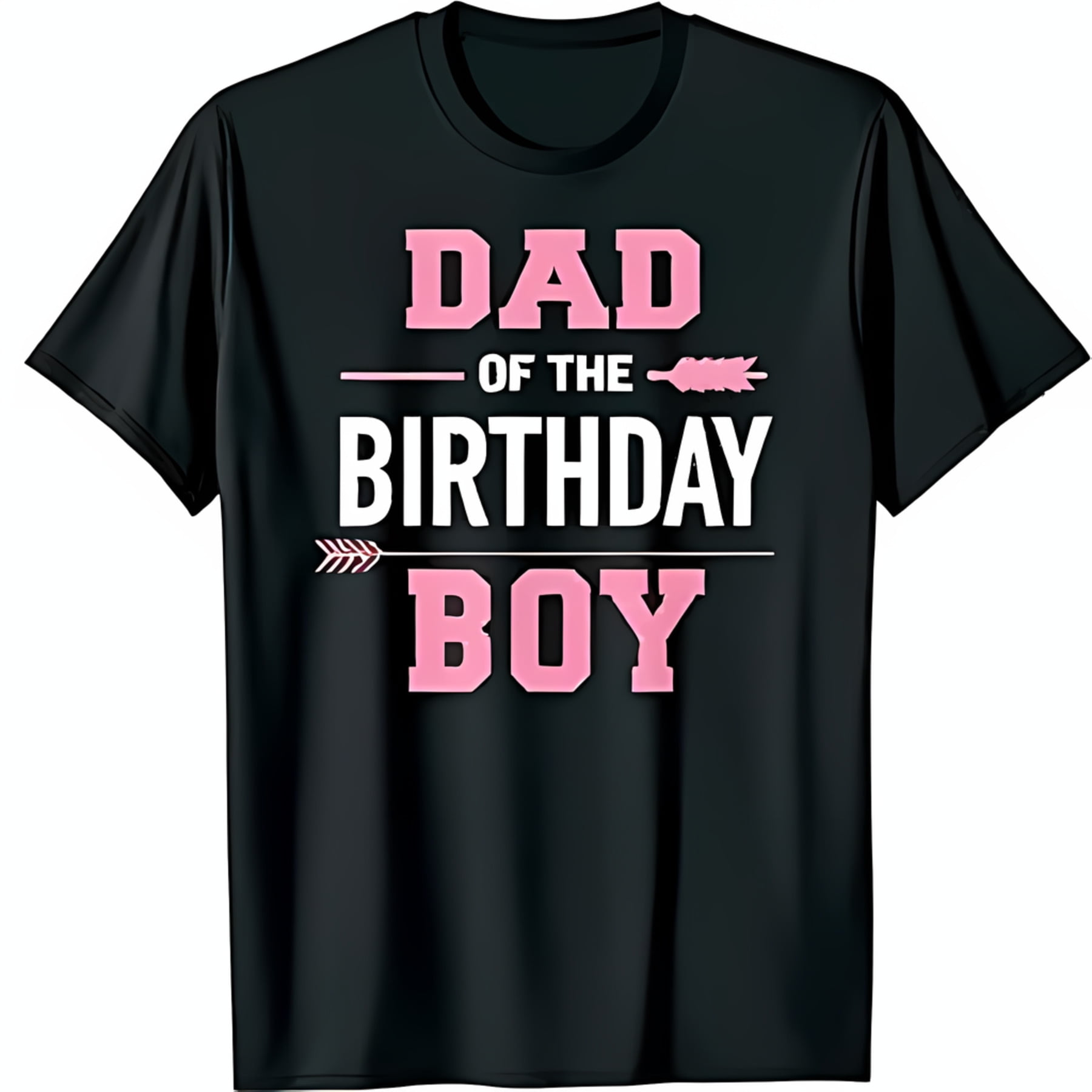 Black T-Shirt for Dads Dad of the Birthday Boy Design with Arrows for ...