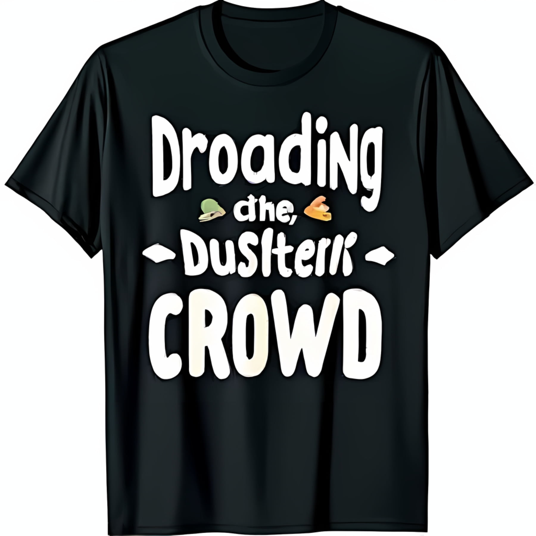 Black T-Shirt for Dustern Fans Droading the Dustern Crowd Graphic ...