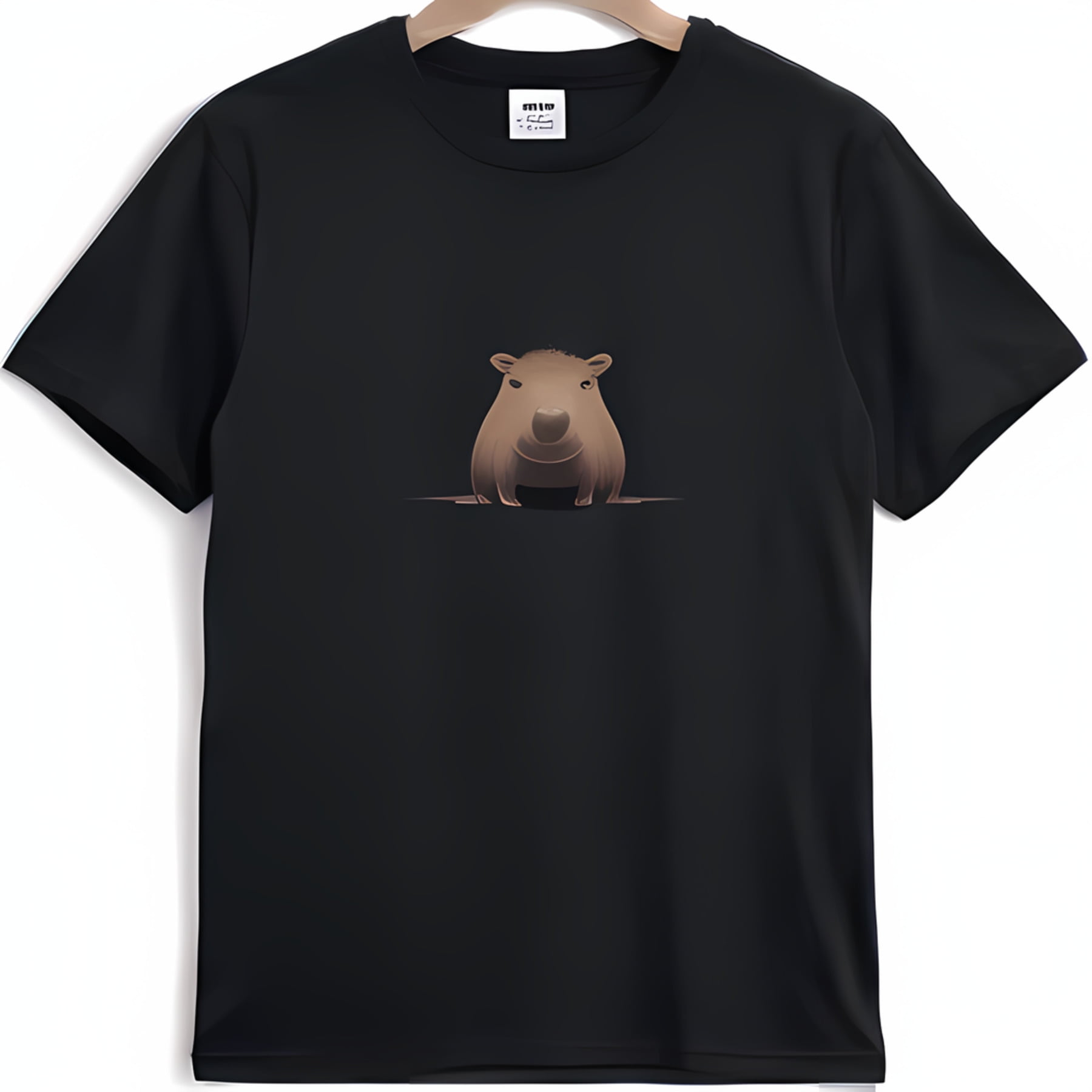Black T-Shirt with Adorable Wombat Design - Walmart.com