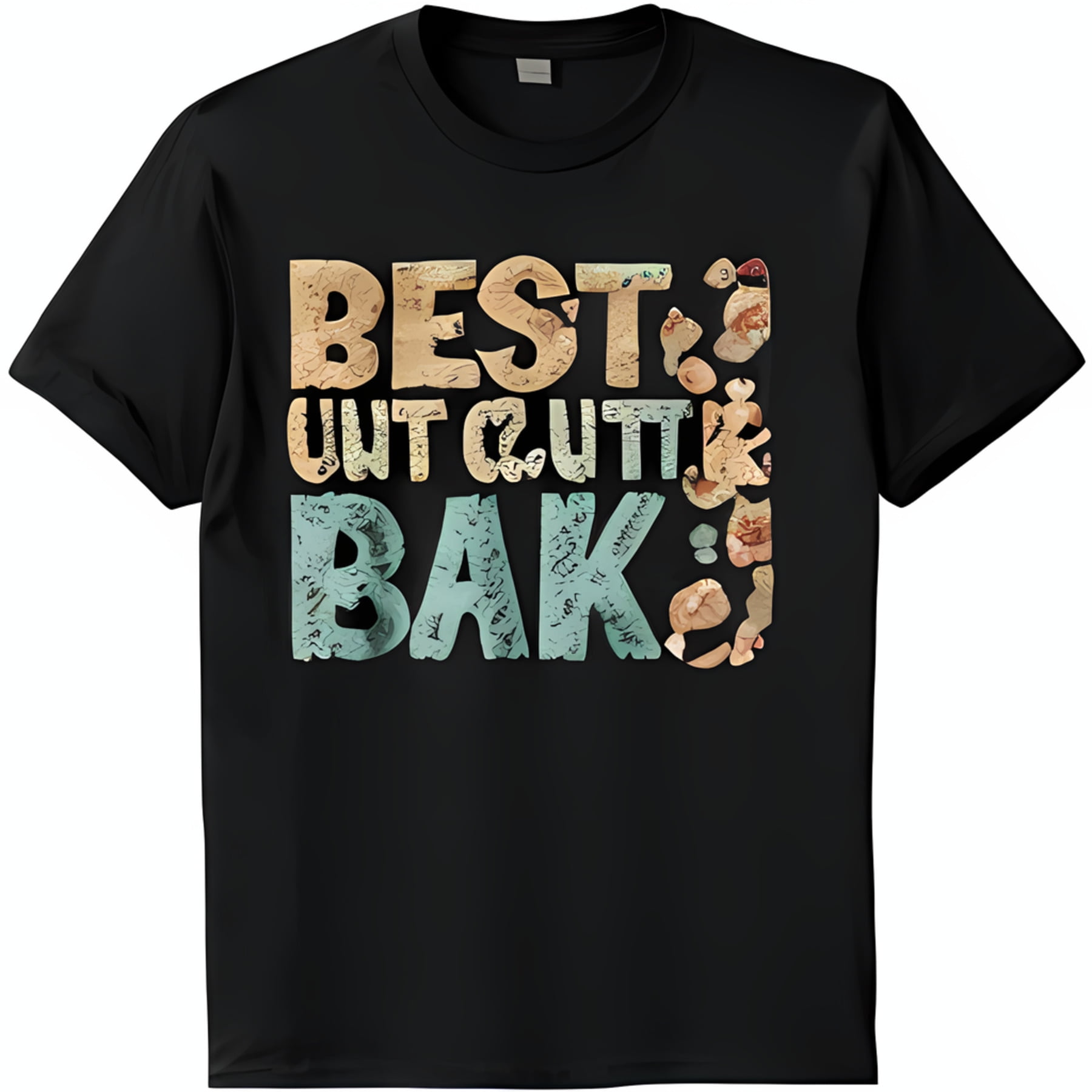 Black T-Shirt with BEST CUT Design Featuring Fun Baked Goods - Walmart.com
