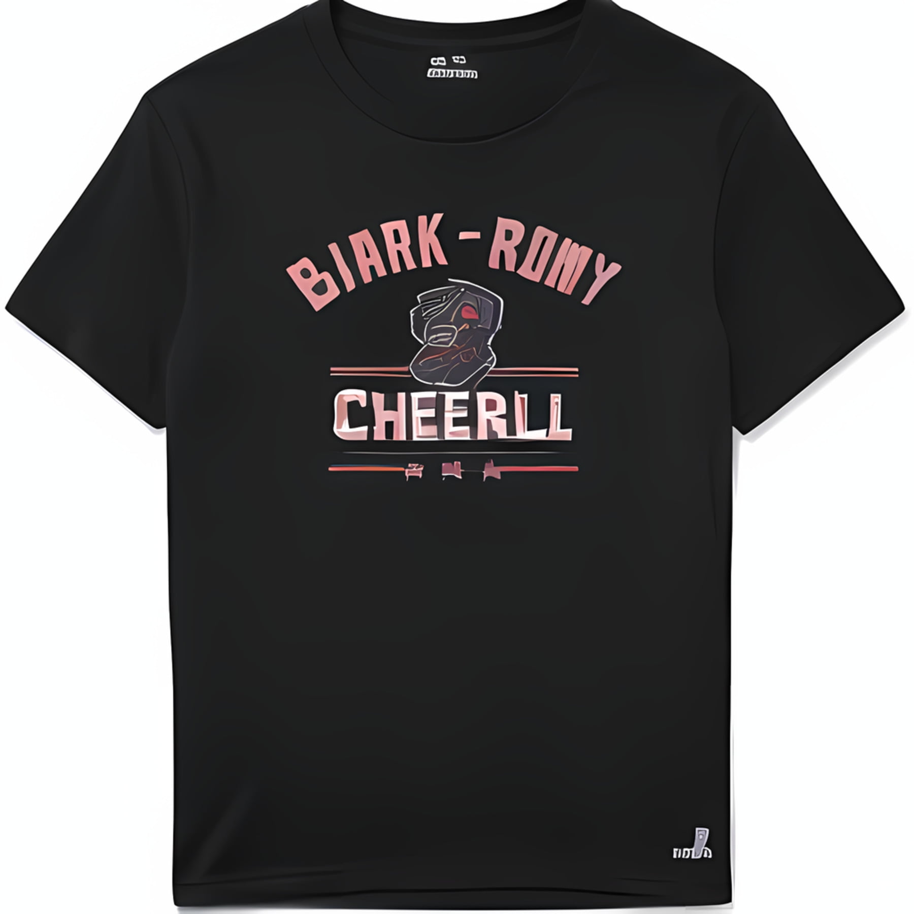 Black T-Shirt with 'Bbody Cheer' Text and The Black Mrsk Illustration ...