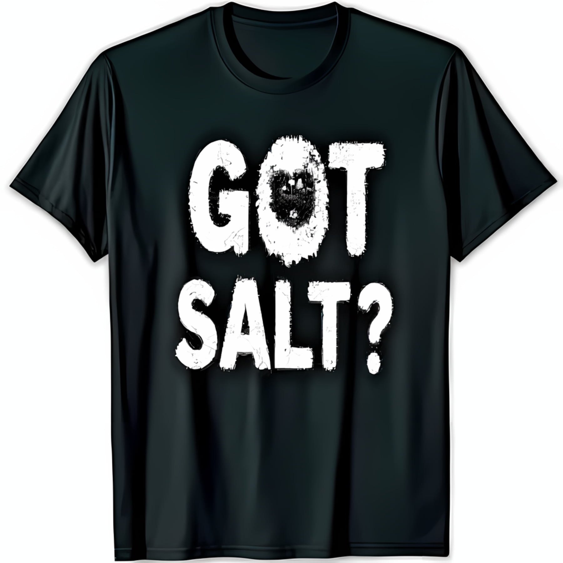Black T-Shirt with Bear Head GOT SALT? Graphic Design - Walmart.com