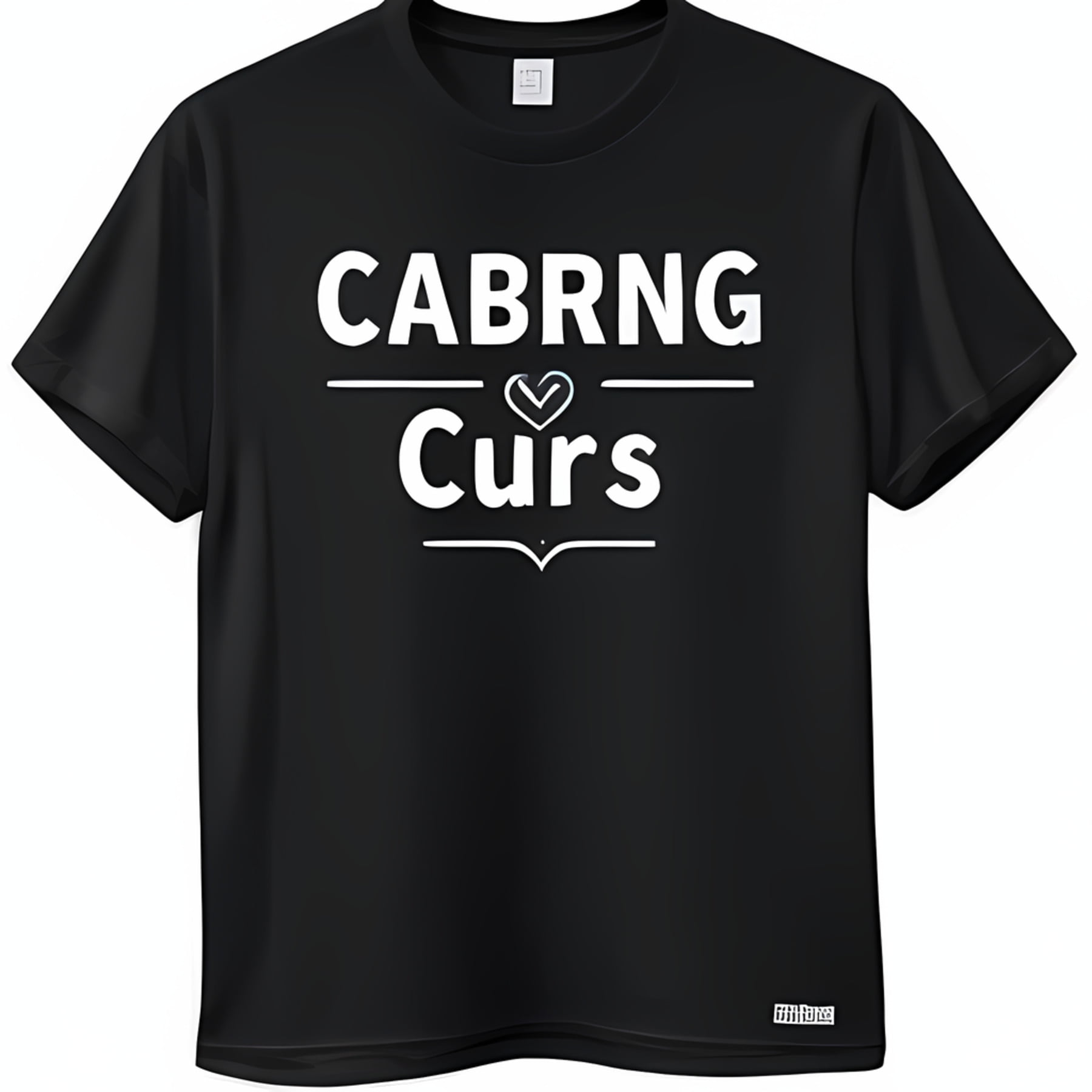 Black T-Shirt with Bold CABRirg Curs Text Design Vector Illustration ...