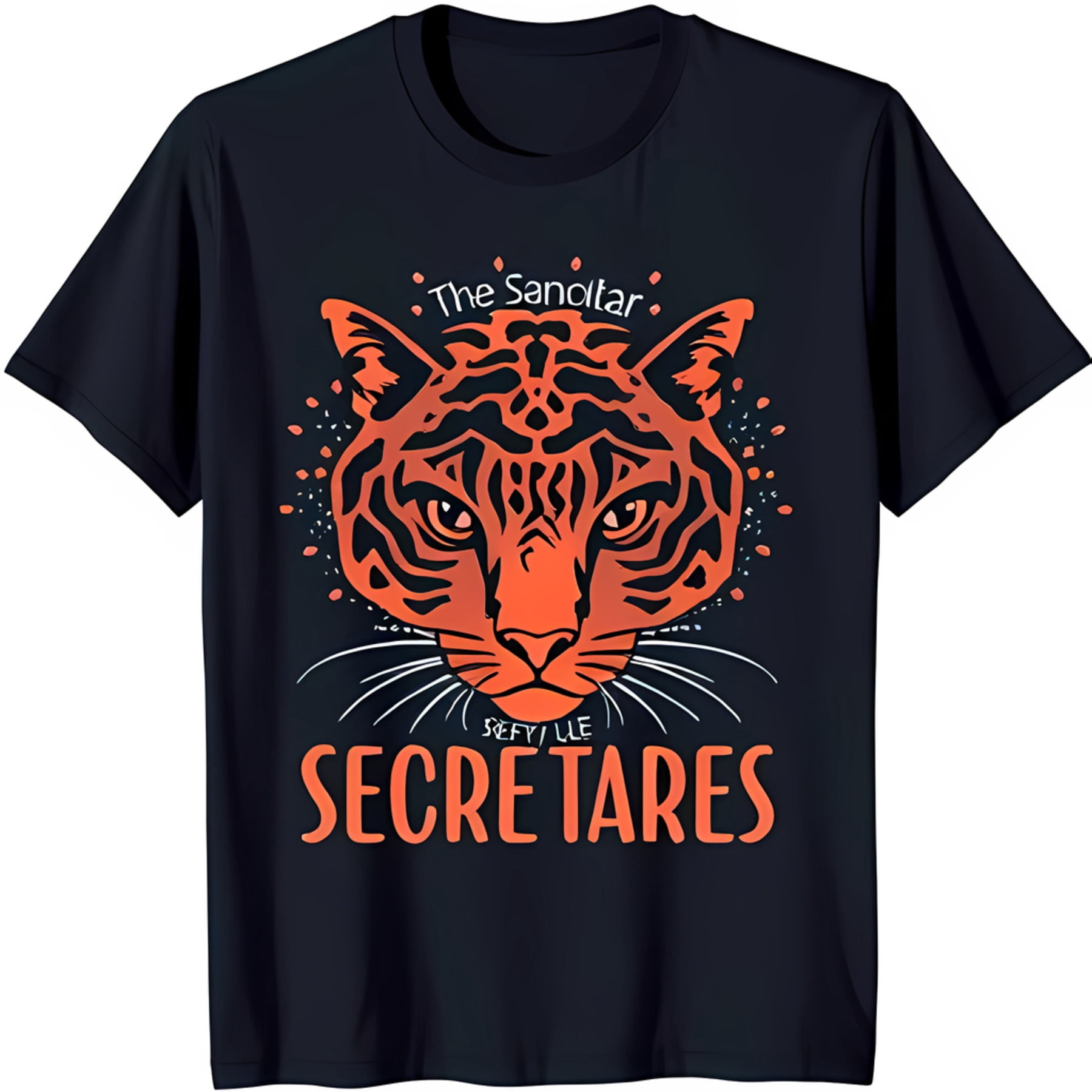 Black T-Shirt with Bold Face Graphic & 'The Sanoltar' Text - Walmart.com