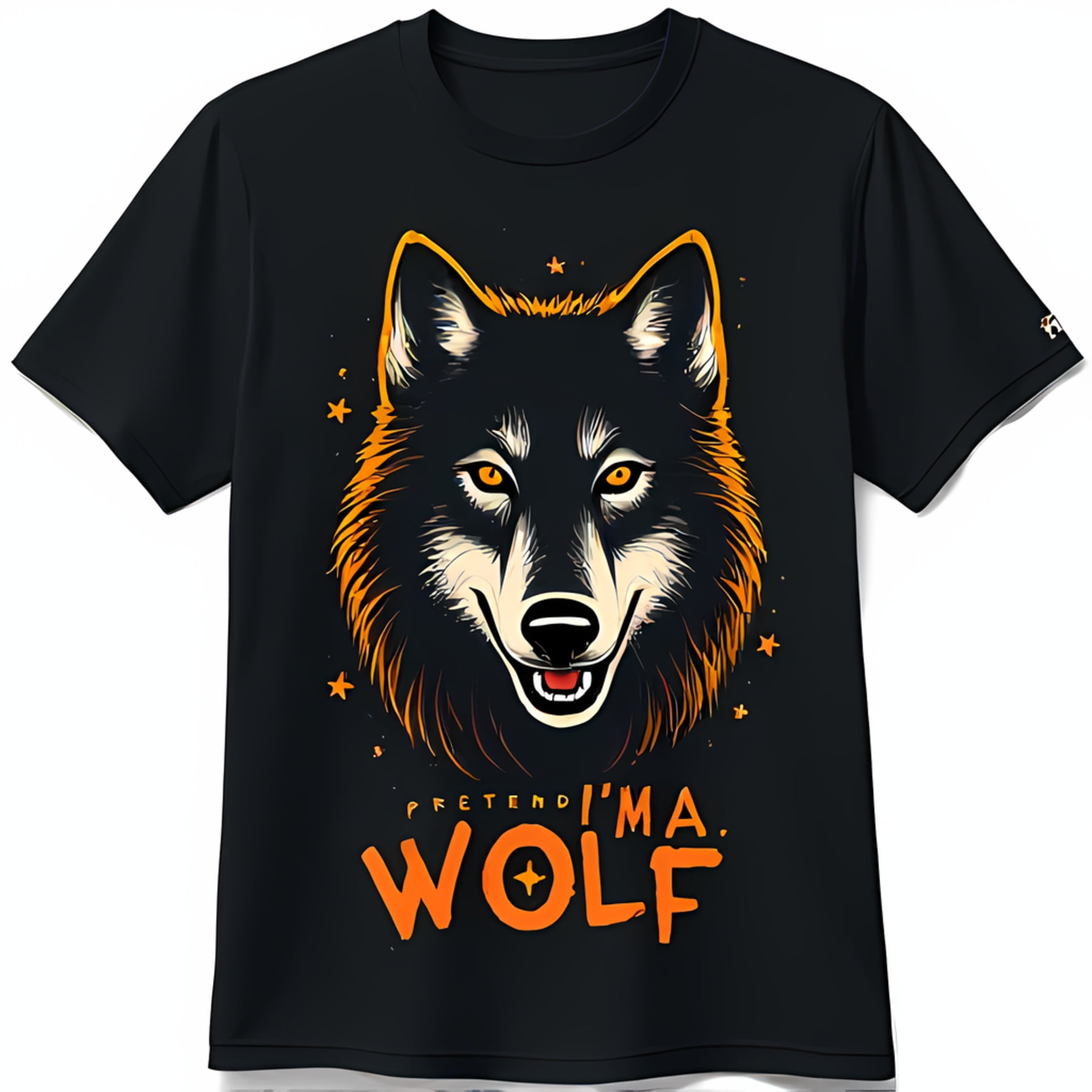 Black T-Shirt with Bold Graphic & 'Pretend I'm a ' Text - Walmart.com