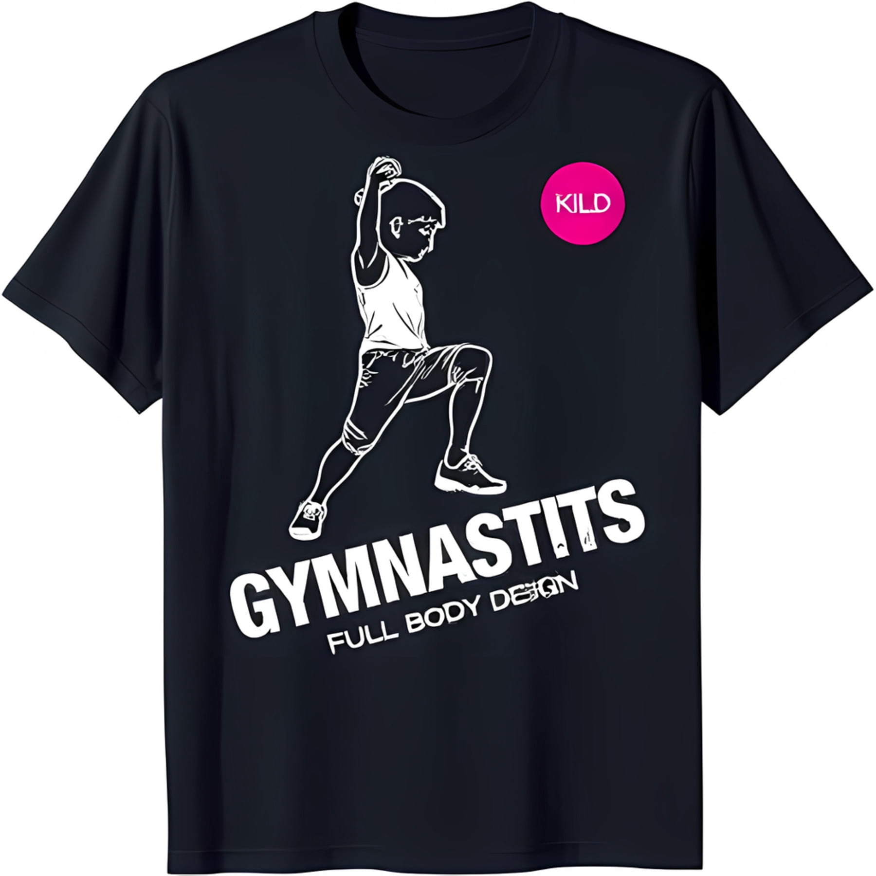 Black T-Shirt with Bold Gymnast Design for Gymnasts and Fans - Walmart.com