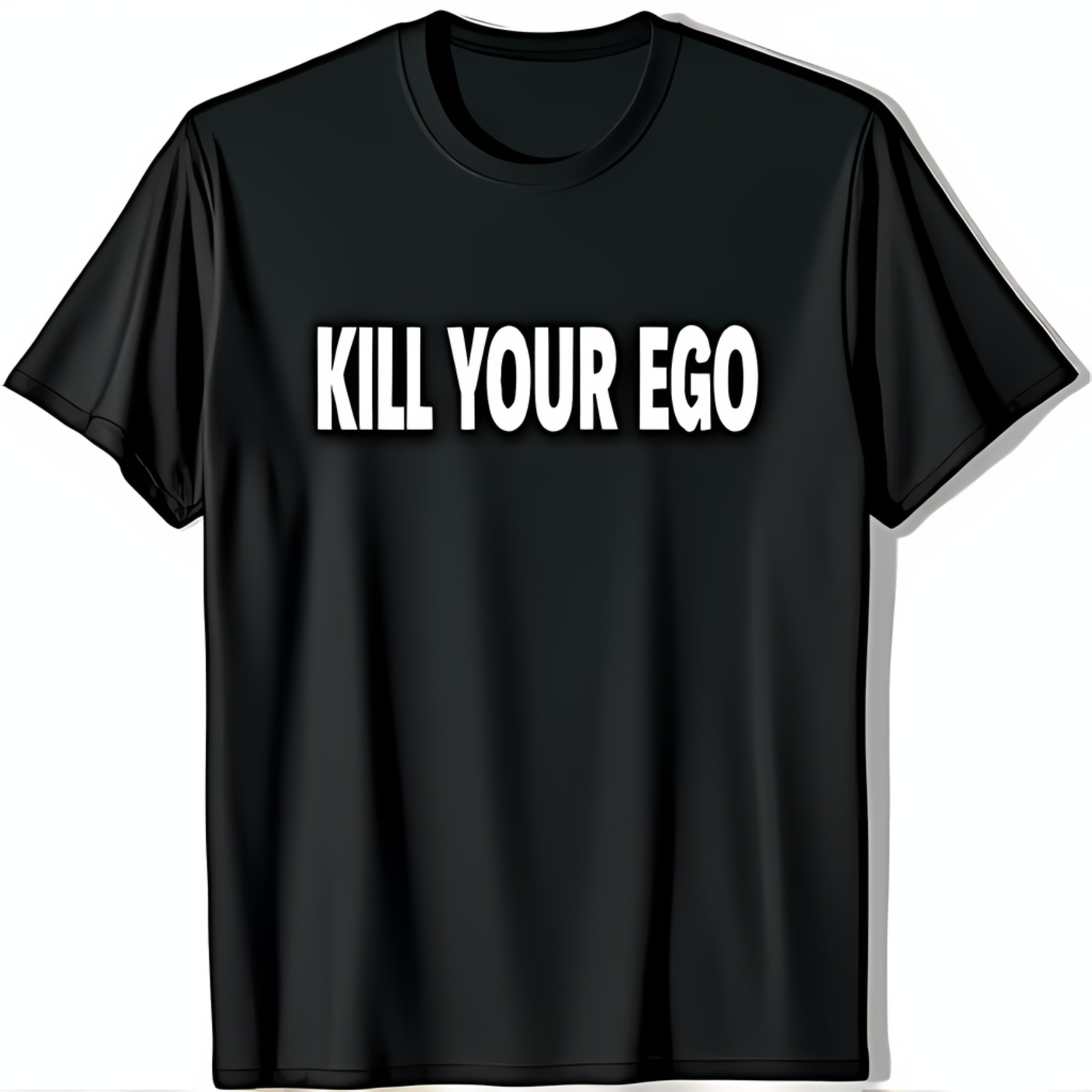 Black T-Shirt with Bold KILL YOUR Graphic Embrace Humility & Growth ...