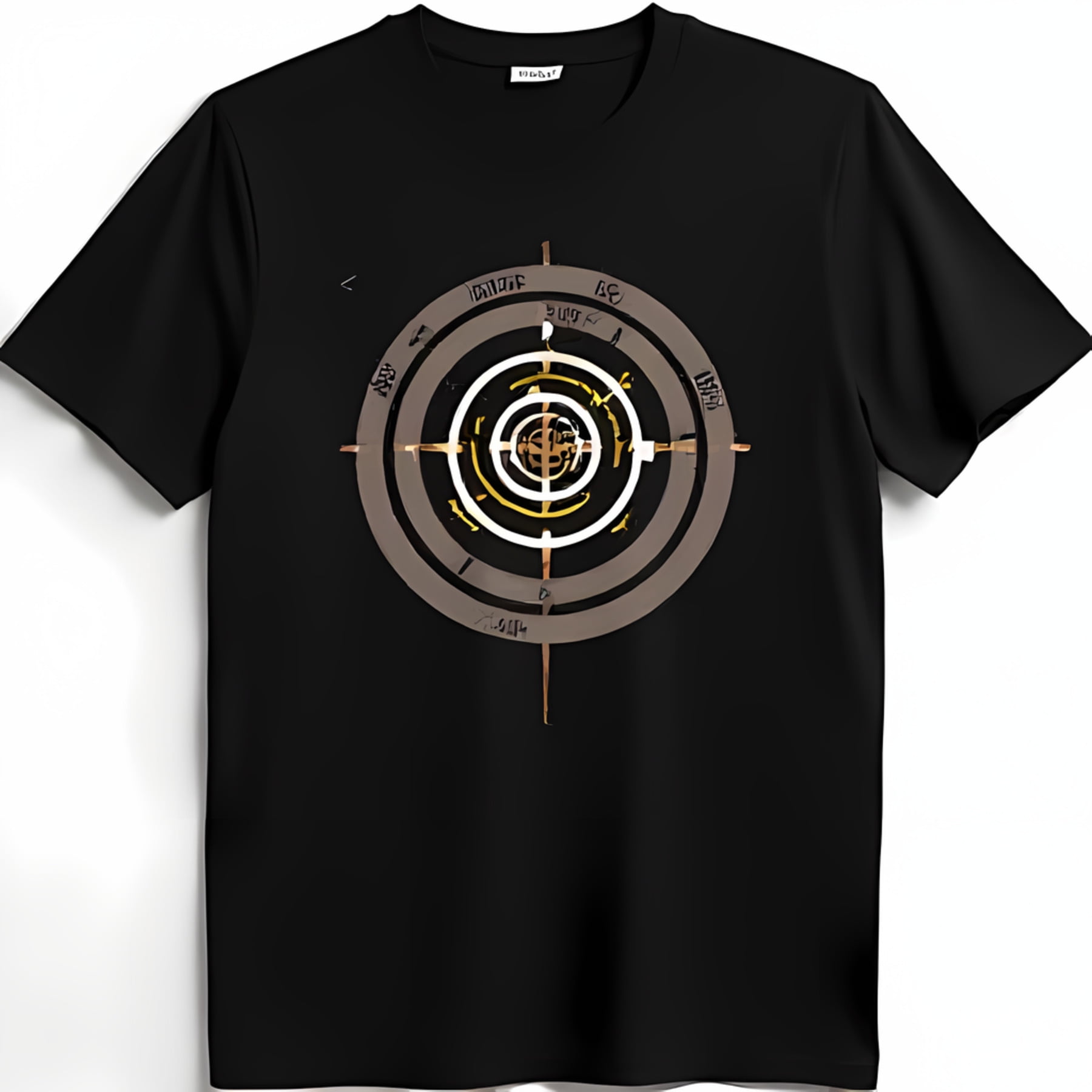 Black T-Shirt with Bold Target Design Precision Graphic Tee for Goal ...