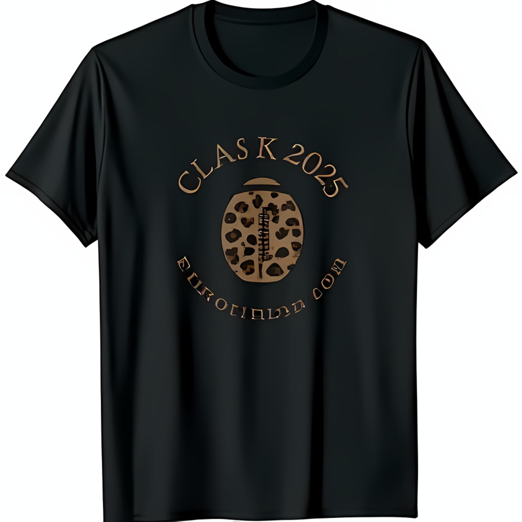 Black T-Shirt with Brown Print Graphic CLAS K 2025 Elkhorn Design ...