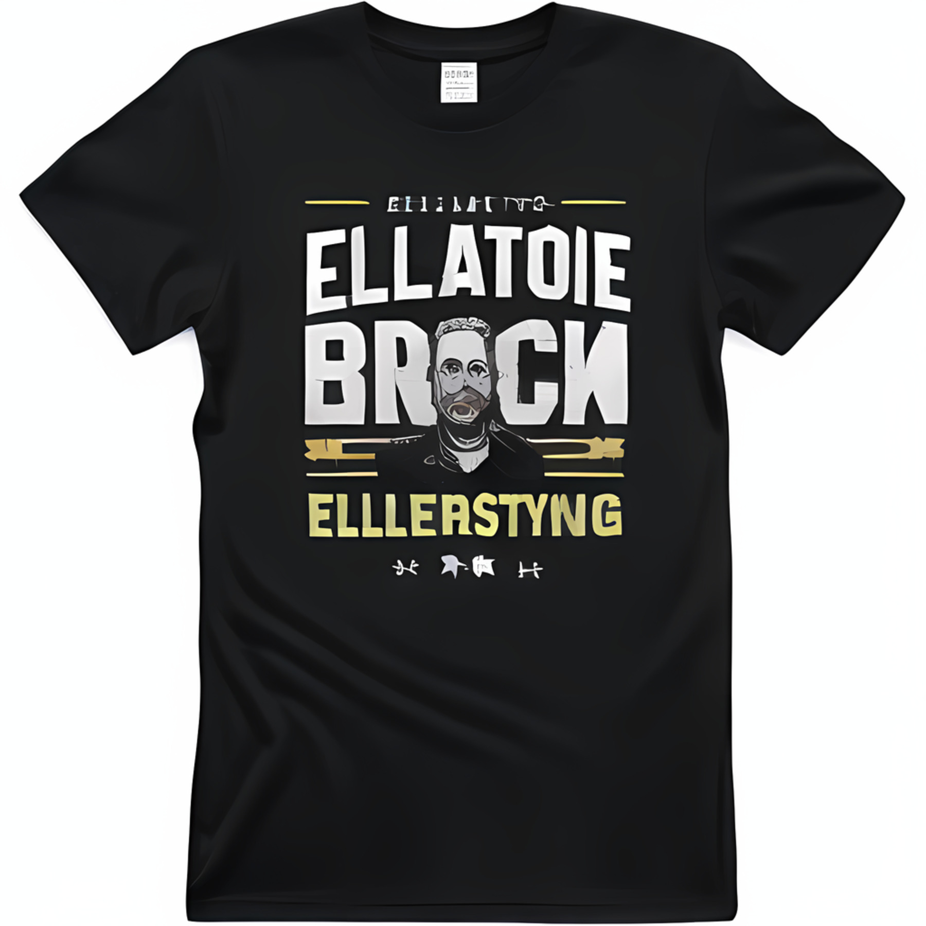 Black T-Shirt with Buster Brock Illustration and ELILLatabie Comfort ...