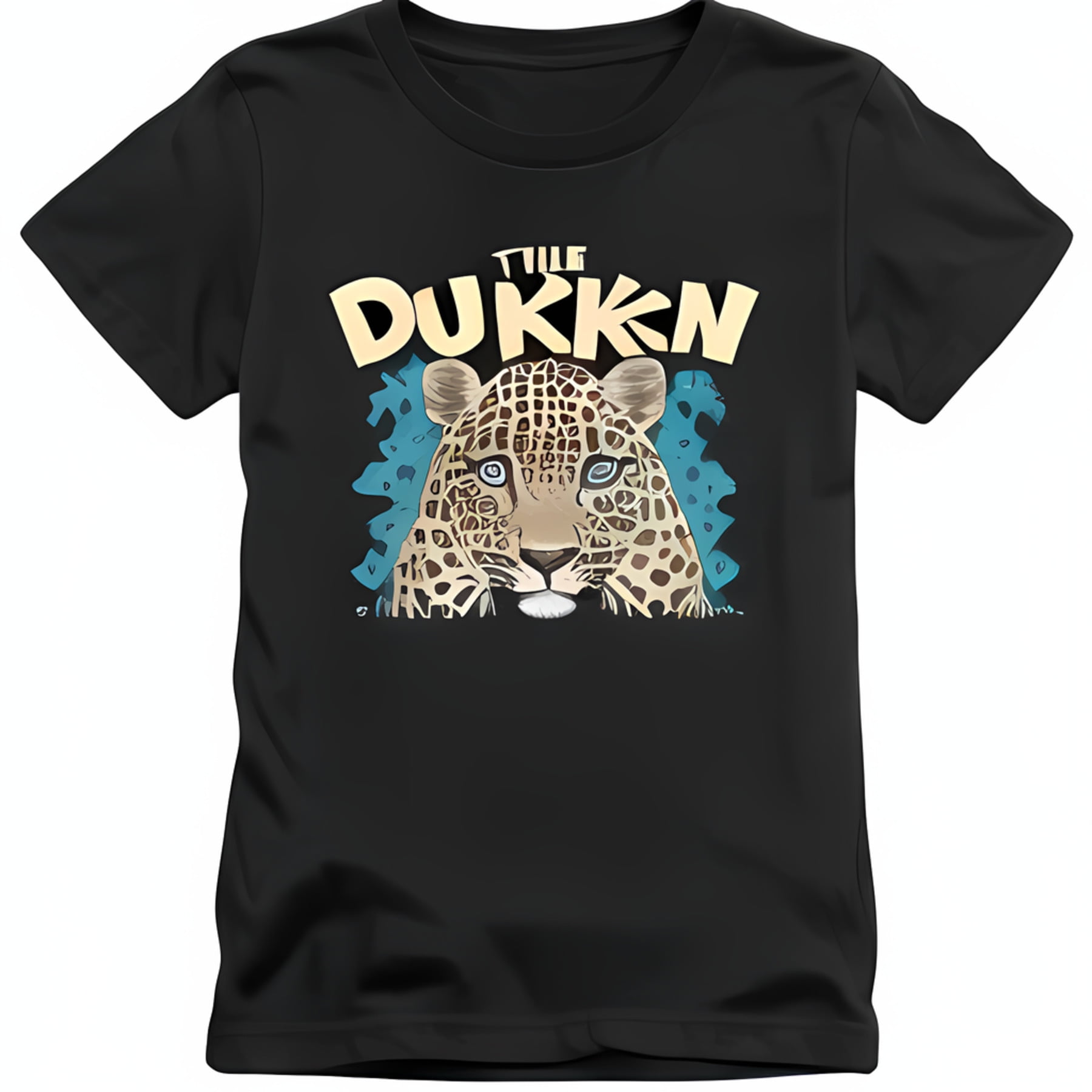 Black T-Shirt with Design and Blue Eyes THE DURKKN Graphic Tee ...