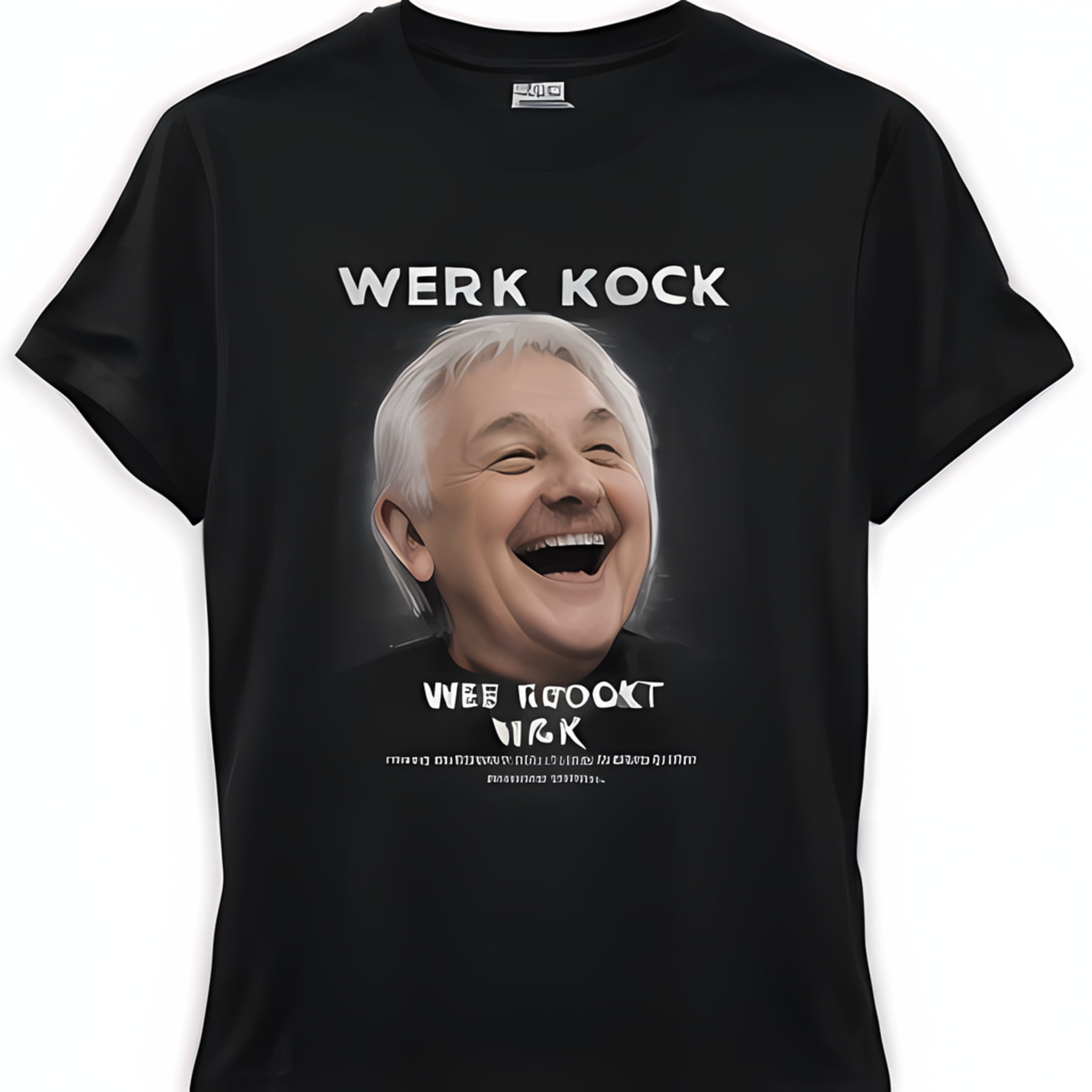 Black T-Shirt with Distinctive Graphic Design of Ffallon Laughing ...