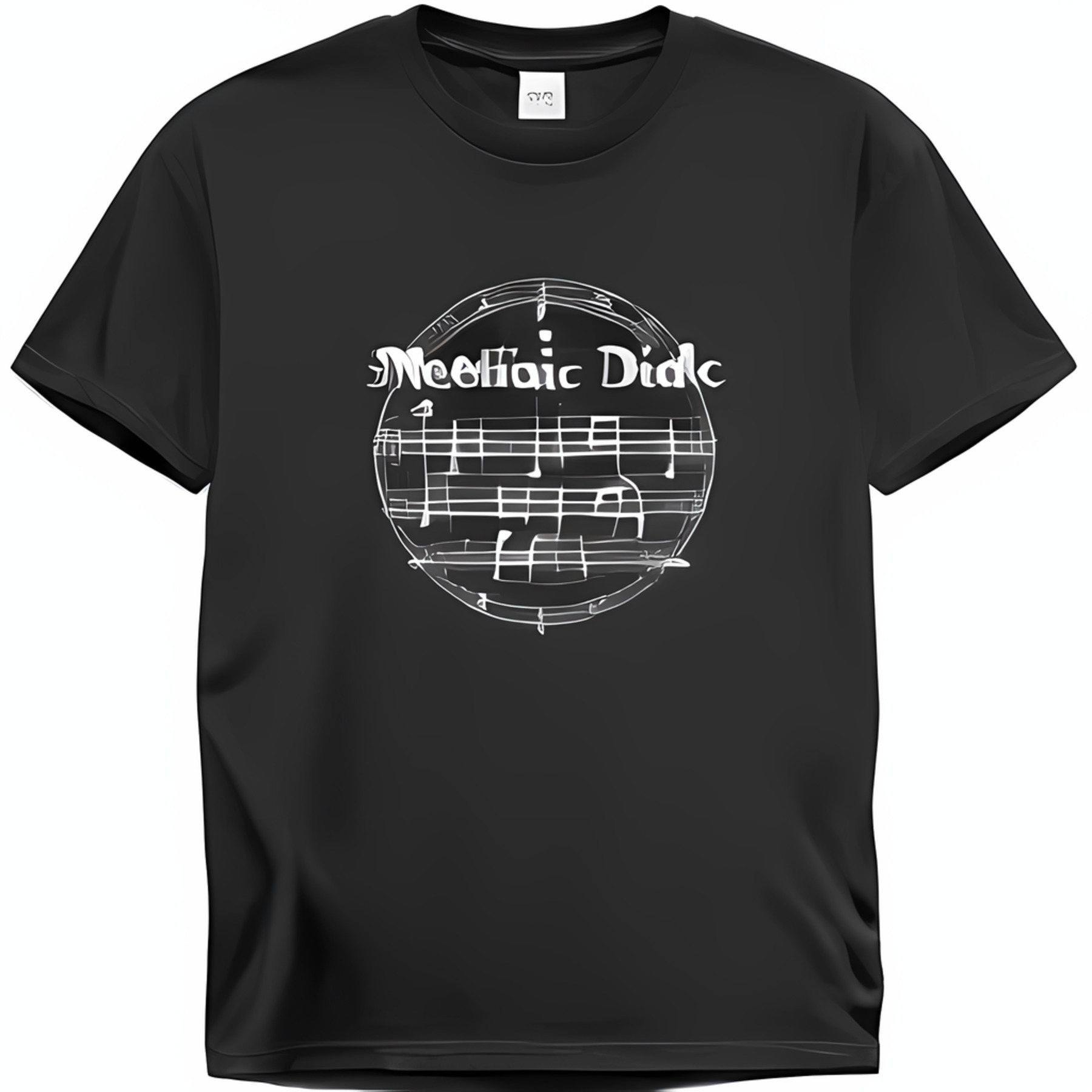 Black T-Shirt with Elegant 'Med Cond Idic' Music Design - Walmart.com
