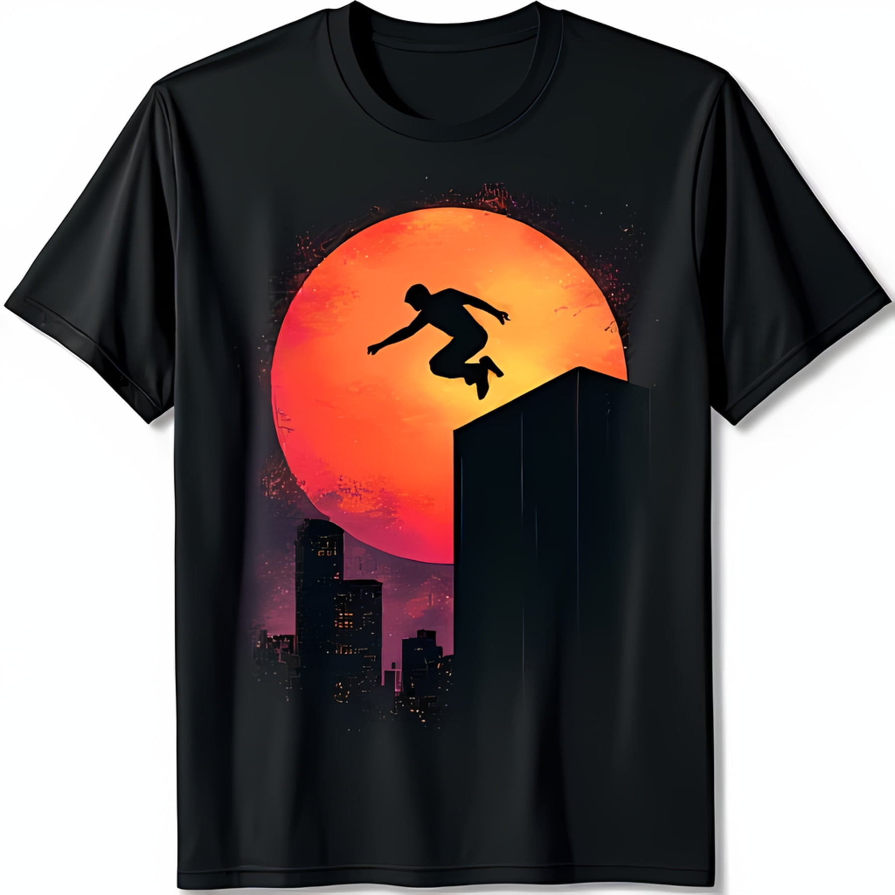 Black T-Shirt with Eye Catching Graphic Print Soft Comfortable Casual ...