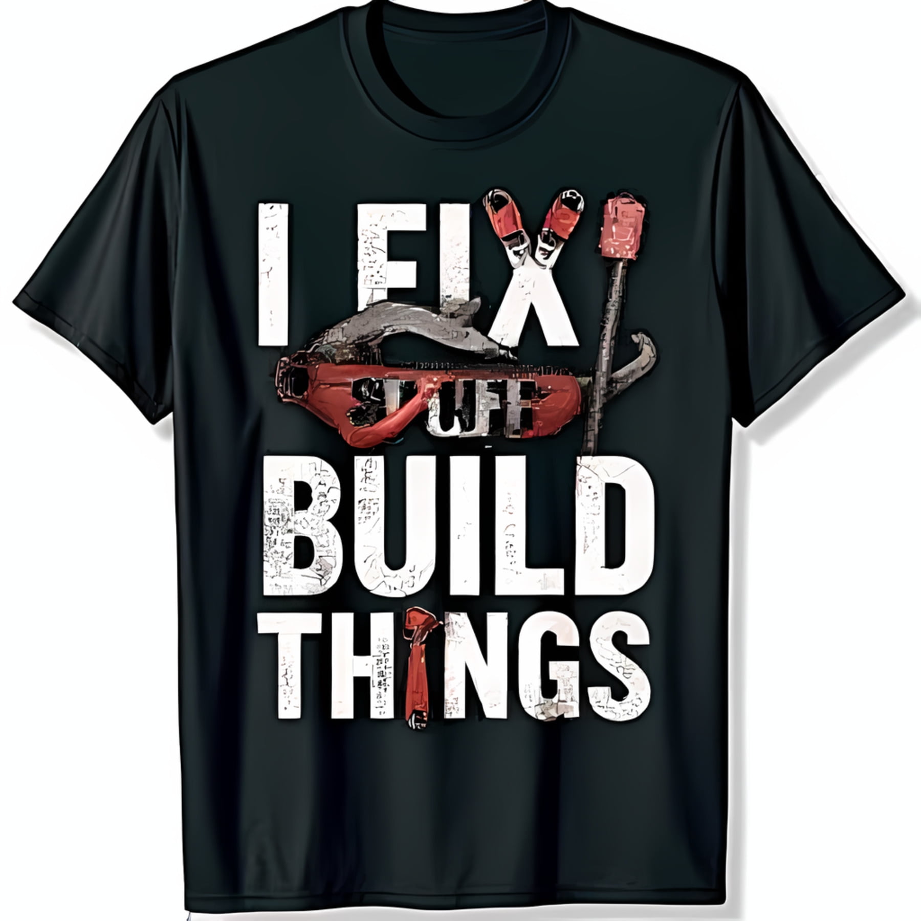 Black T-Shirt with Eye Catching Slogan for DIY Enthusiasts for Builders ...