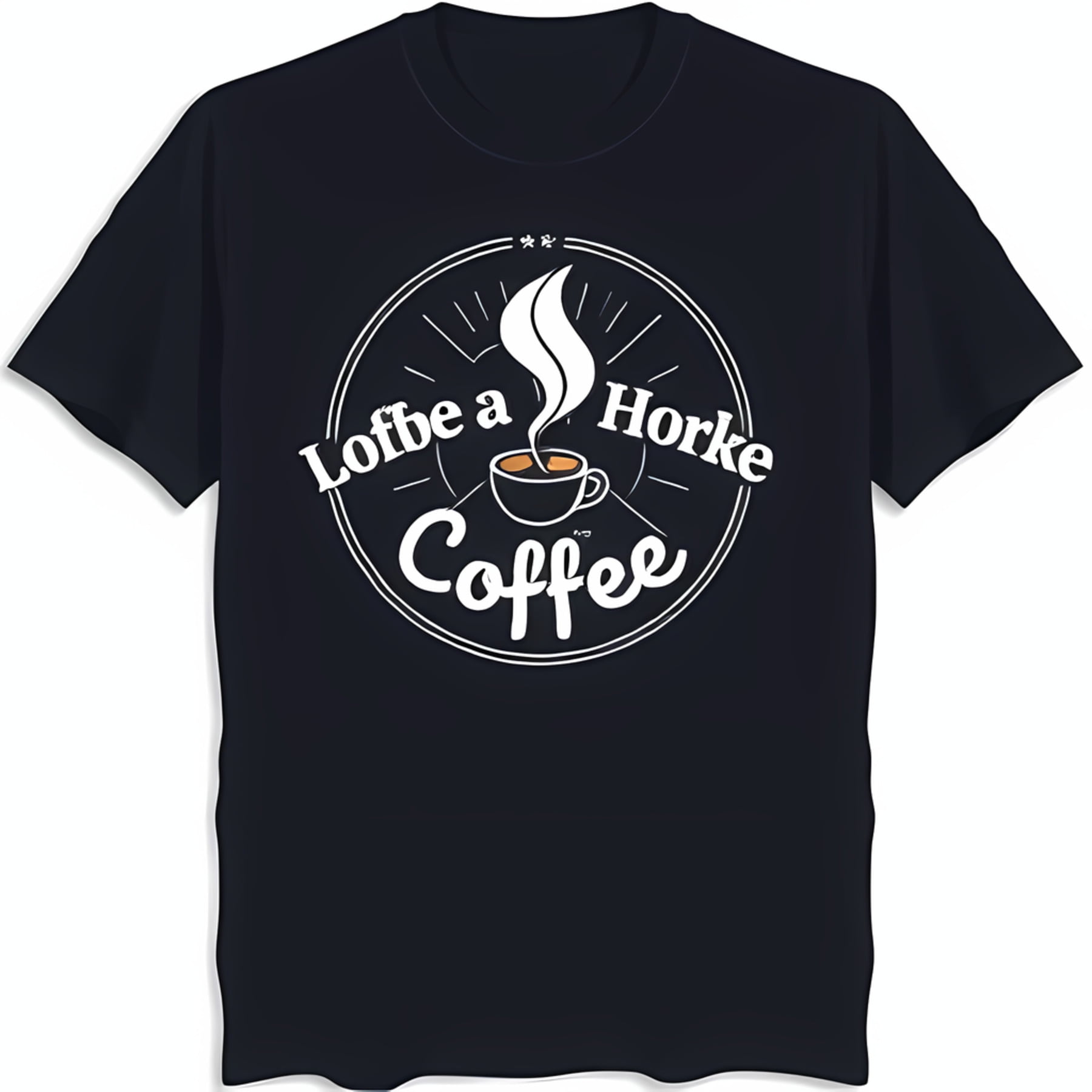 Black T-Shirt with Fun 'Loffe a Horke Coffee' Graphic for Coffee Lovers - Walmart.com