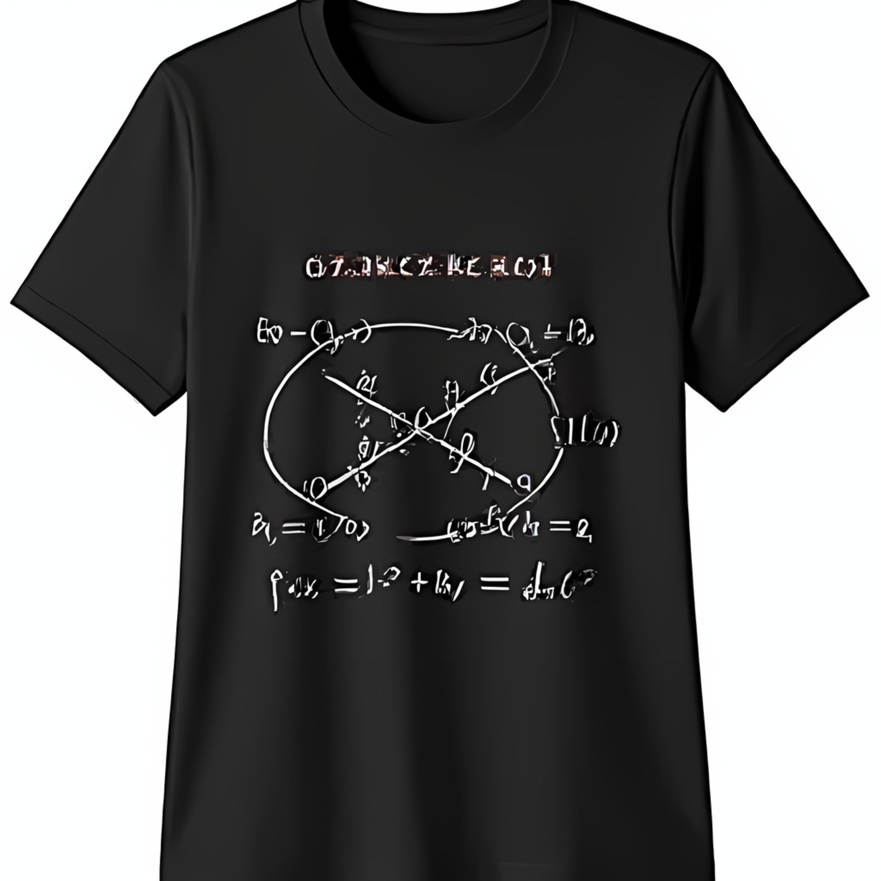 Black T-Shirt with Handwritten Mathematical Tee - Walmart.com