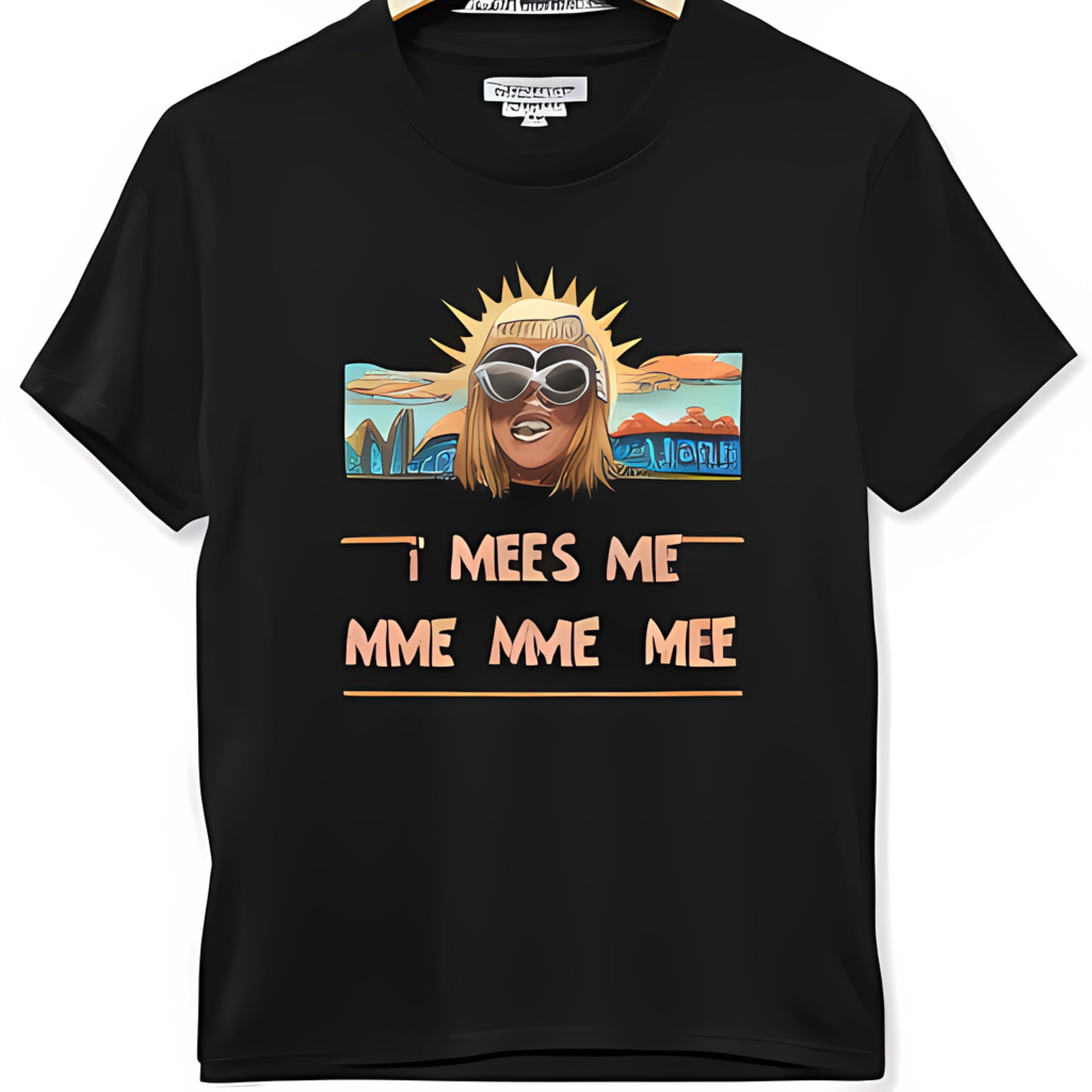 Black T-Shirt with Holding Hands Design 'MBug pre training' Text Vector ...