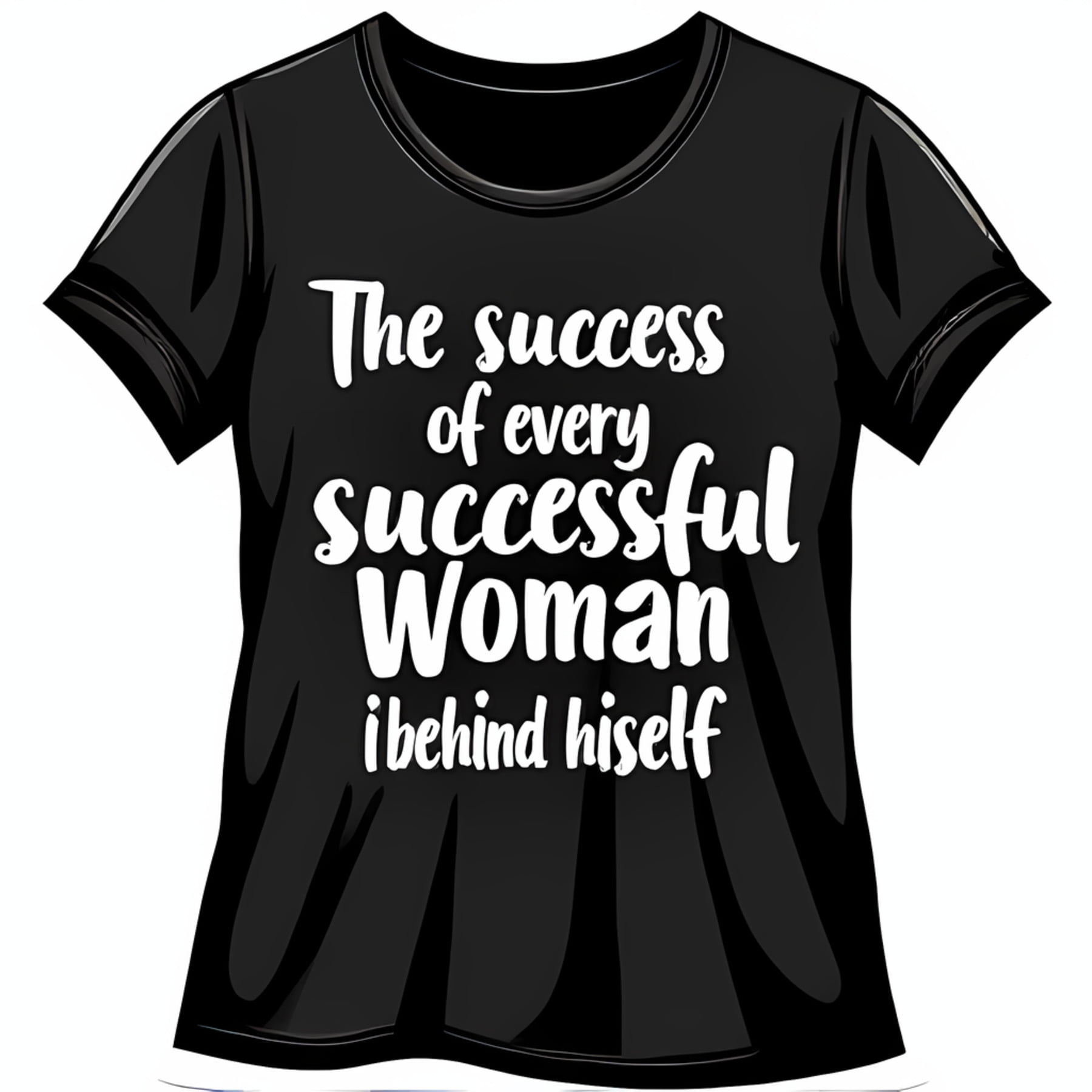 Black T-Shirt with Inspiring Quote: 'The Success of Every Successful ...