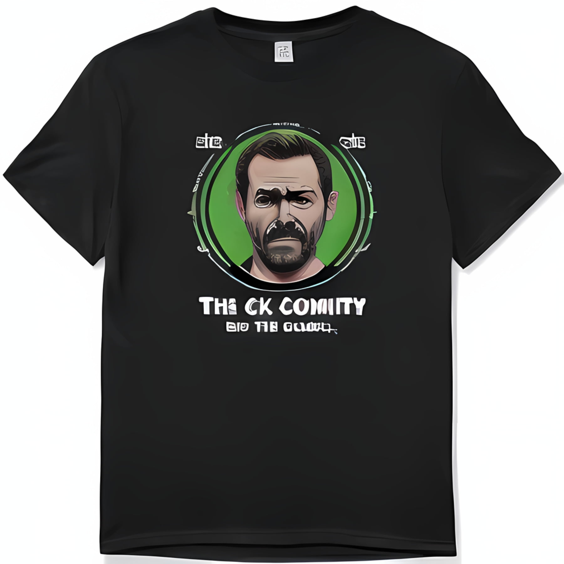 Black T-Shirt with Kne Scheme Face in GTA Cartoon Style 'THECKBien ...