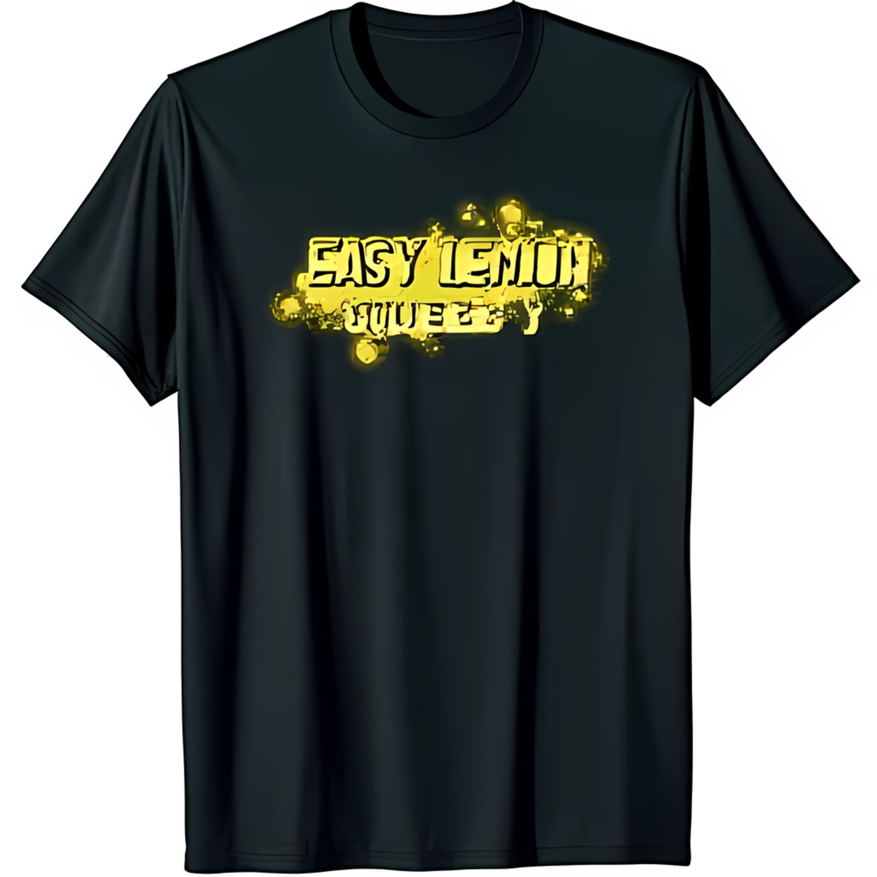 Black T-Shirt with Lemon Graphic Design Soft & Comfortable Fabric for ...