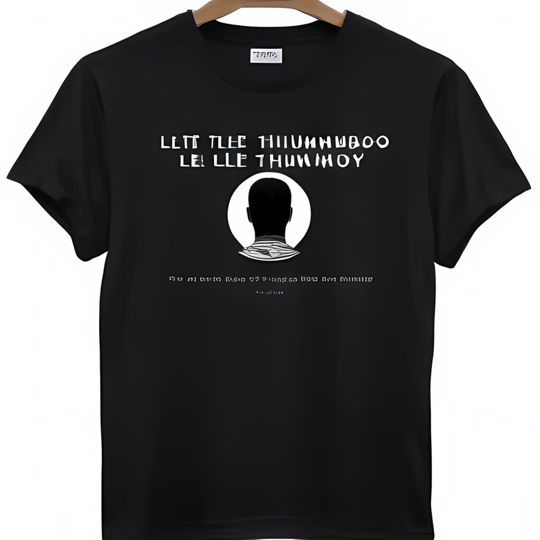 Black T Shirt With Lerre Thunlay Text And Thumdeaux Illustration Bold Typography For Emphasis