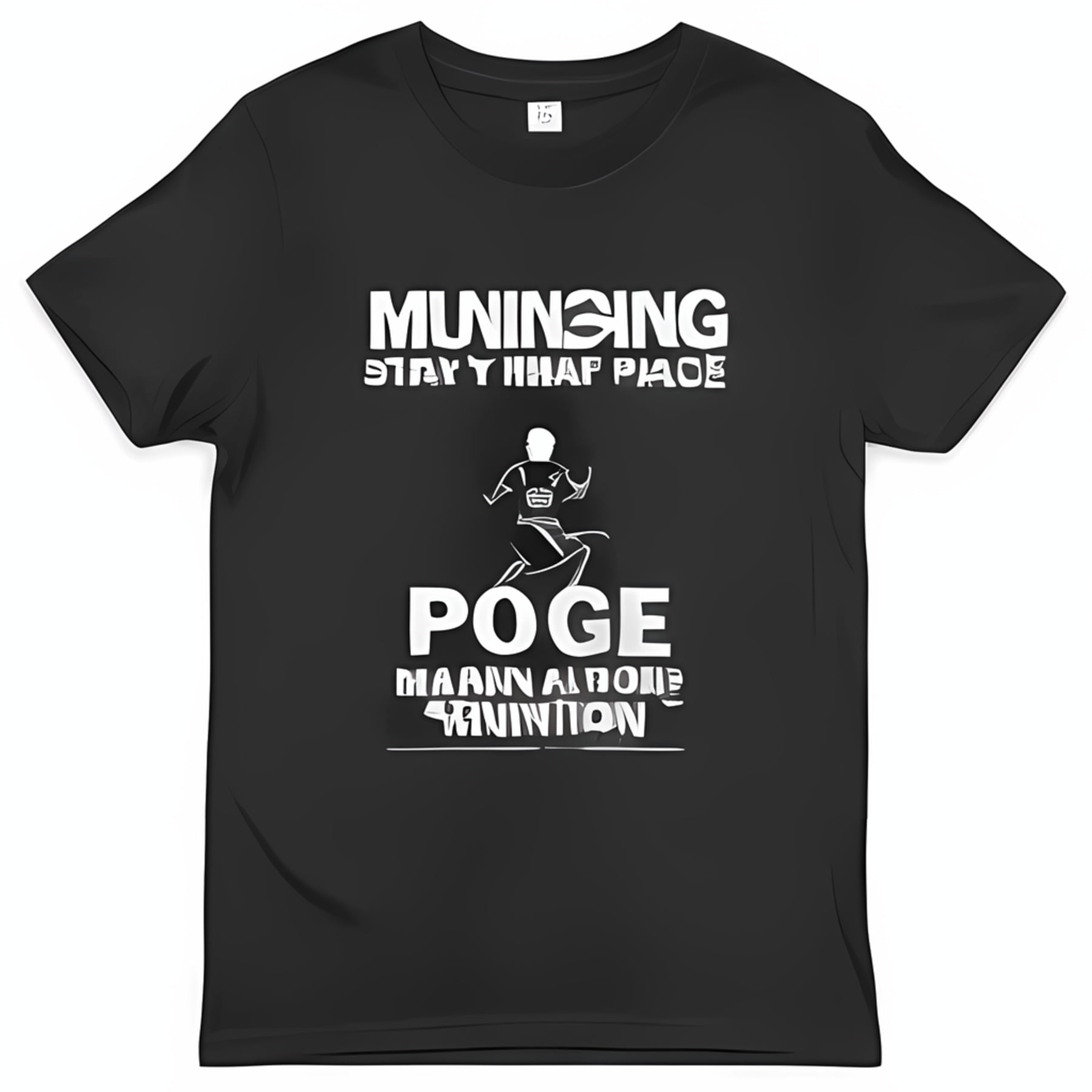 Black T-Shirt with 'MUnting/Slayin' Place' Design t Style Simple Line ...