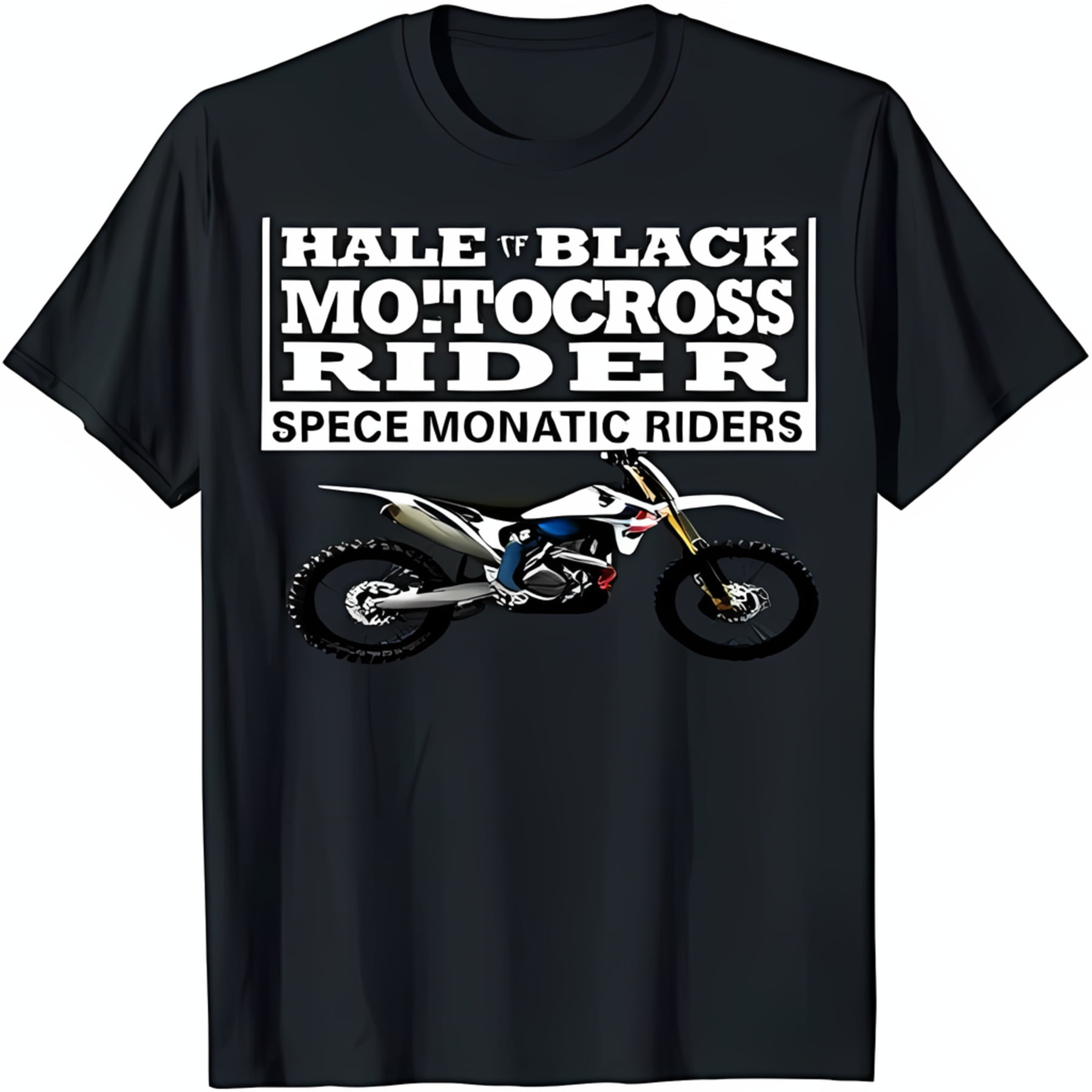 Black T-Shirt with Motocross Bike Graphic & 'Hale TF Black Motocross ...