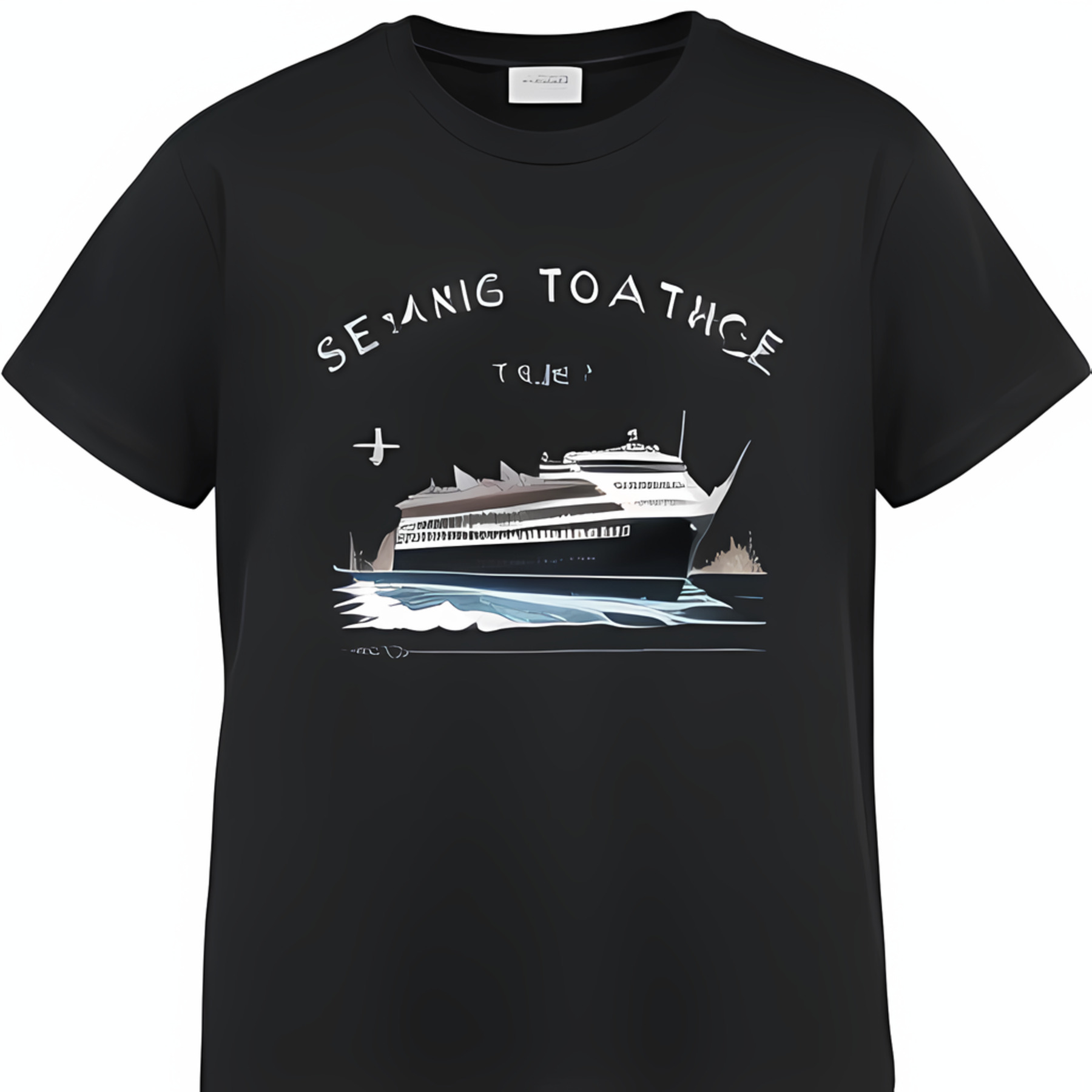 Black T-Shirt with Playful and Subversive Design - Walmart.com