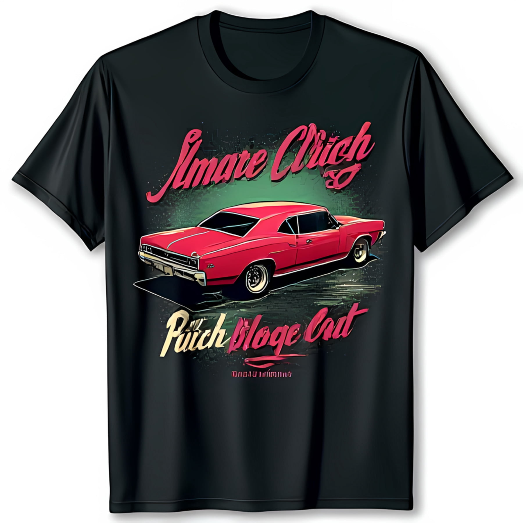 Black T-Shirt with Red 1967 AMC Javelin Graphic Jamar Crich & Text ...