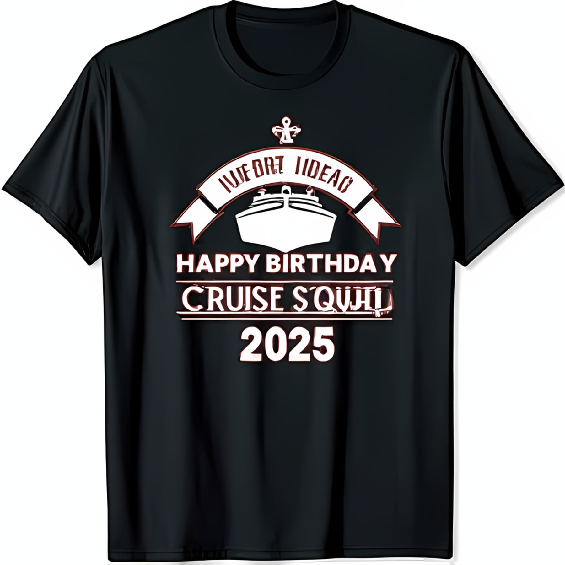 Black T-Shirt with Red & White Cruise Ship I ve Got Ideas Birthday for Cruise Squad 2025 ...