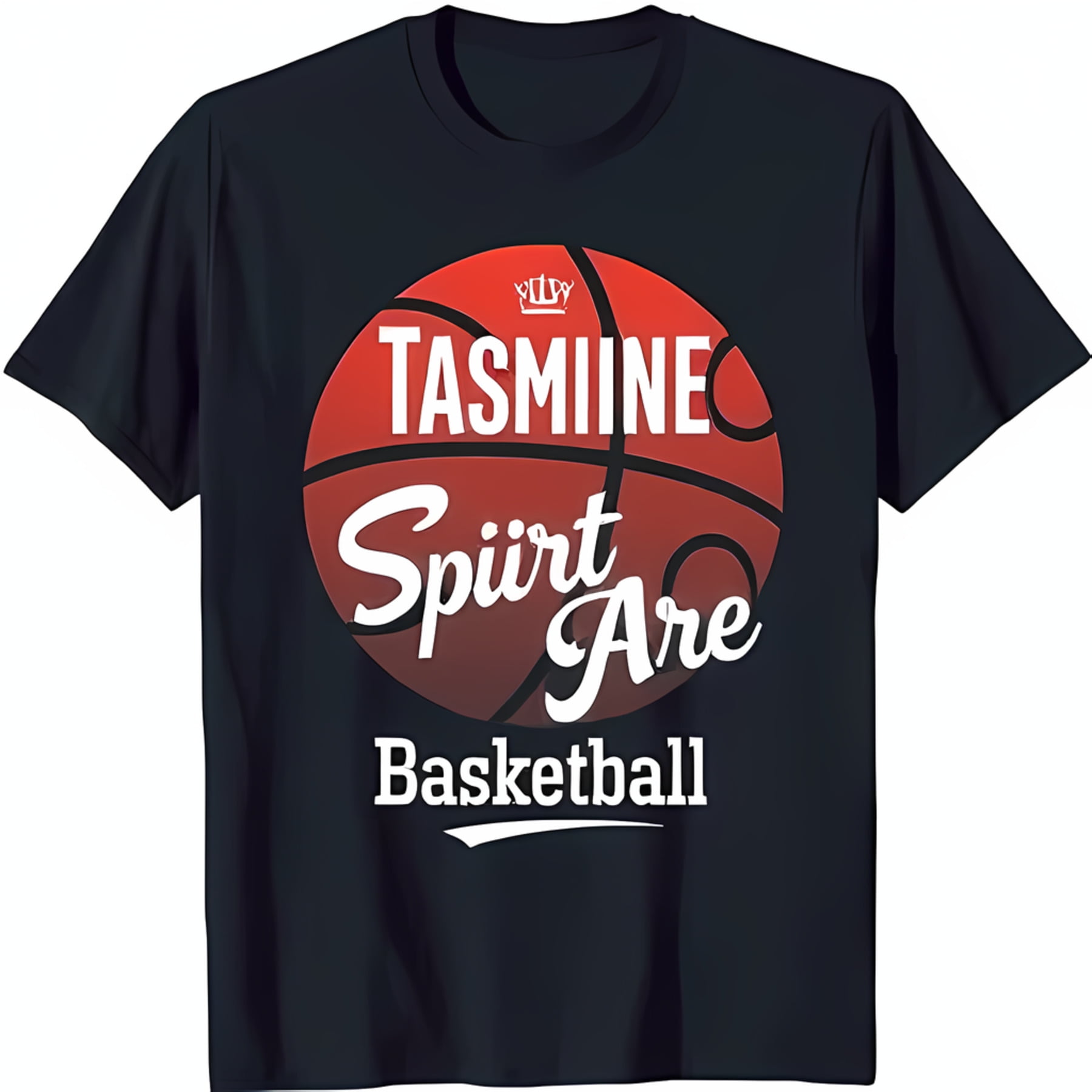 Black T-Shirt with Red and Design 'TASMINE ARE ' Graphic Tee - Walmart.com