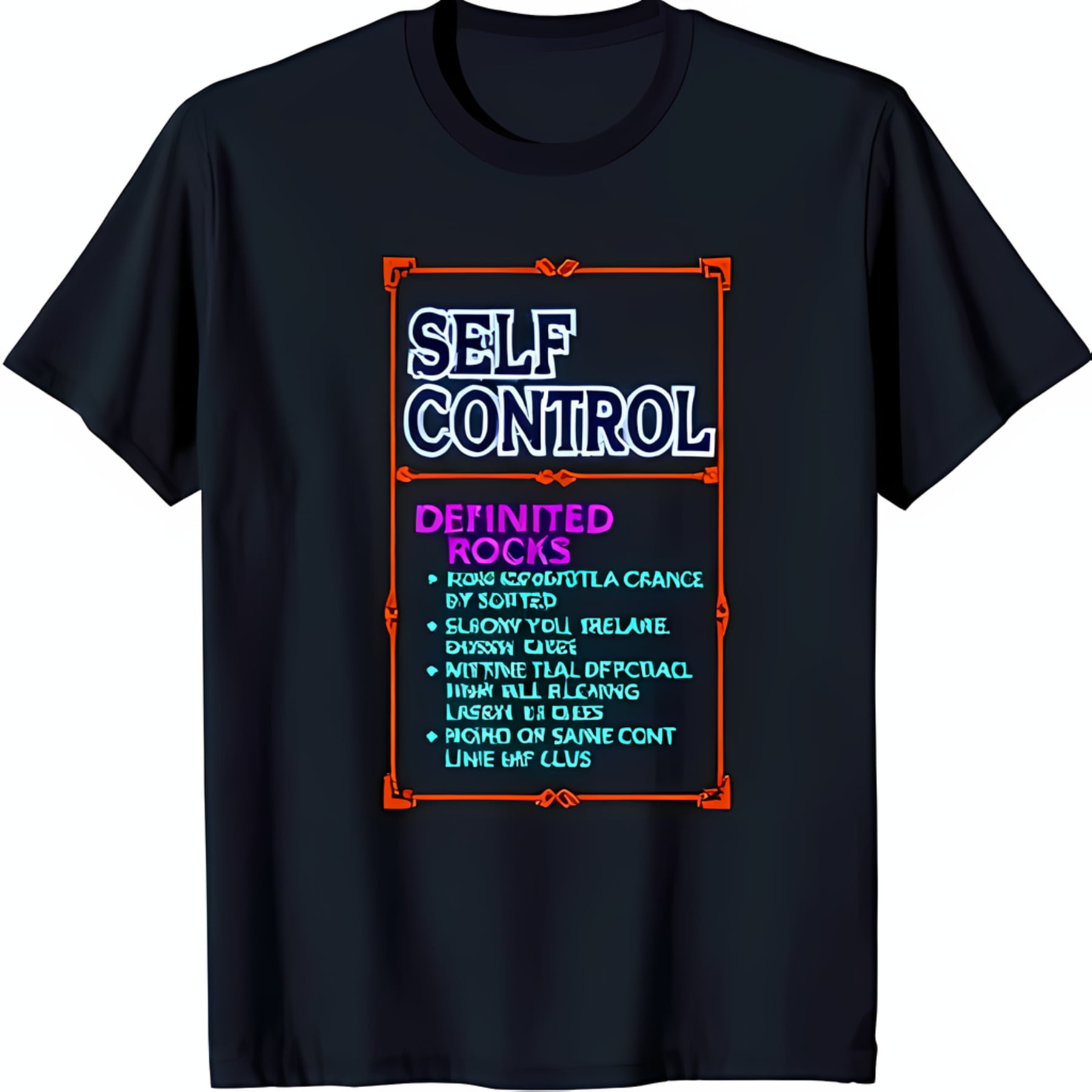 Black T-Shirt with Self Graphic Design Defined Rocks Box Art - Walmart.com