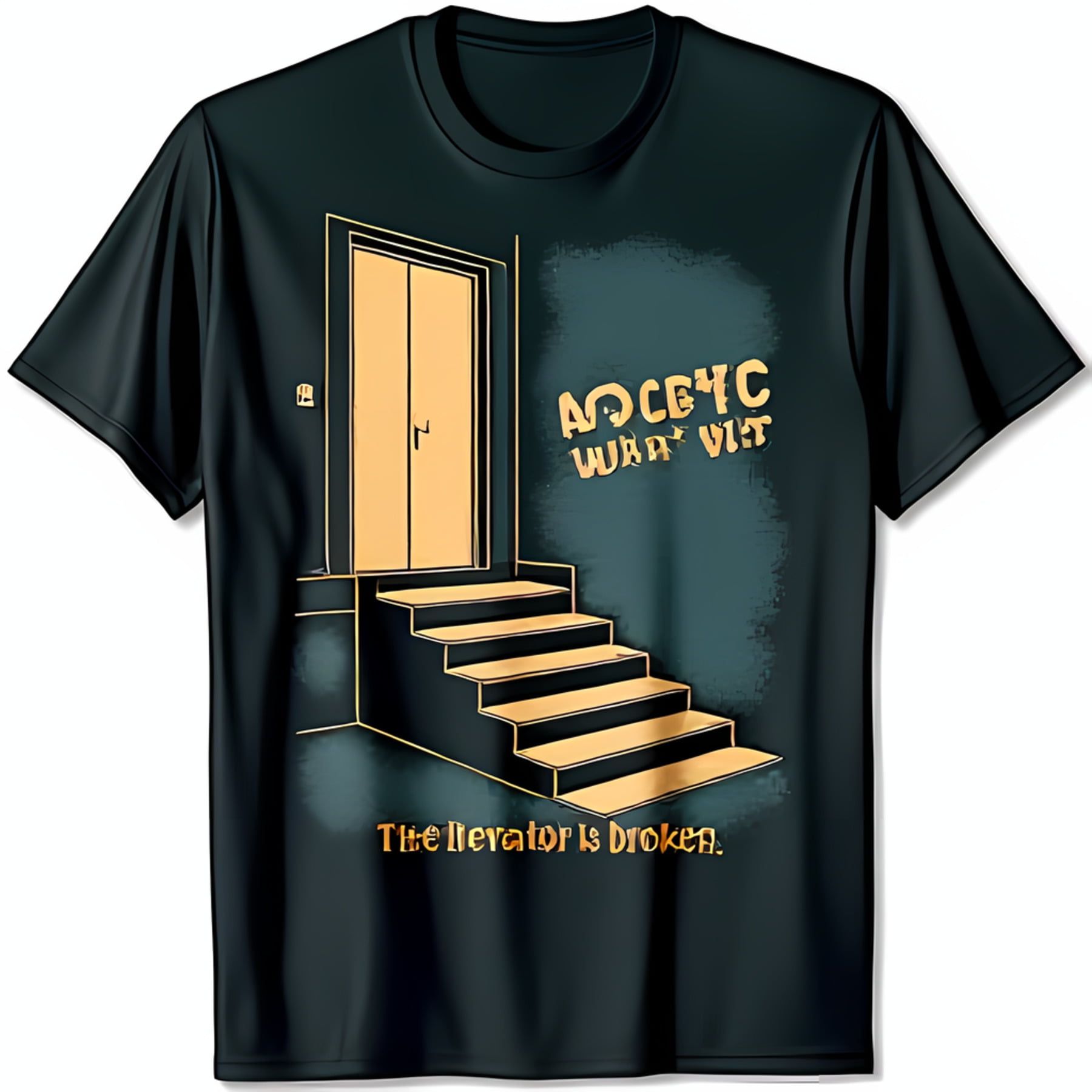 Festive Cartoon Graphic Black T-Shirt for Holiday Cheer for ...