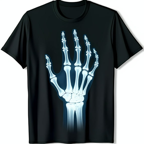 Black T-Shirt with Striking Hand Graphic for and Enthusiasts - Walmart.com